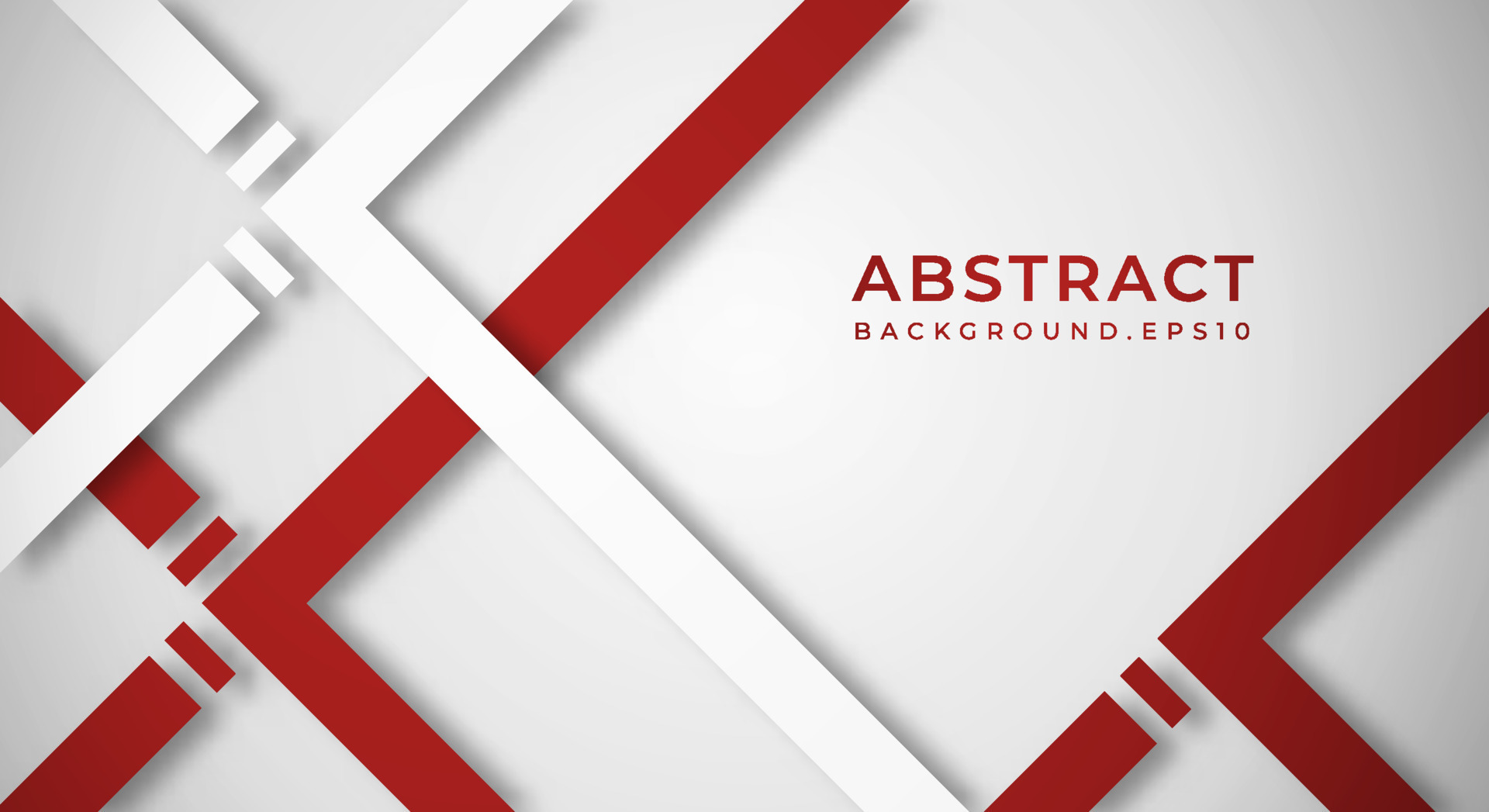 Abstract White 3d Background With Red And White Lines Paper Cut Style