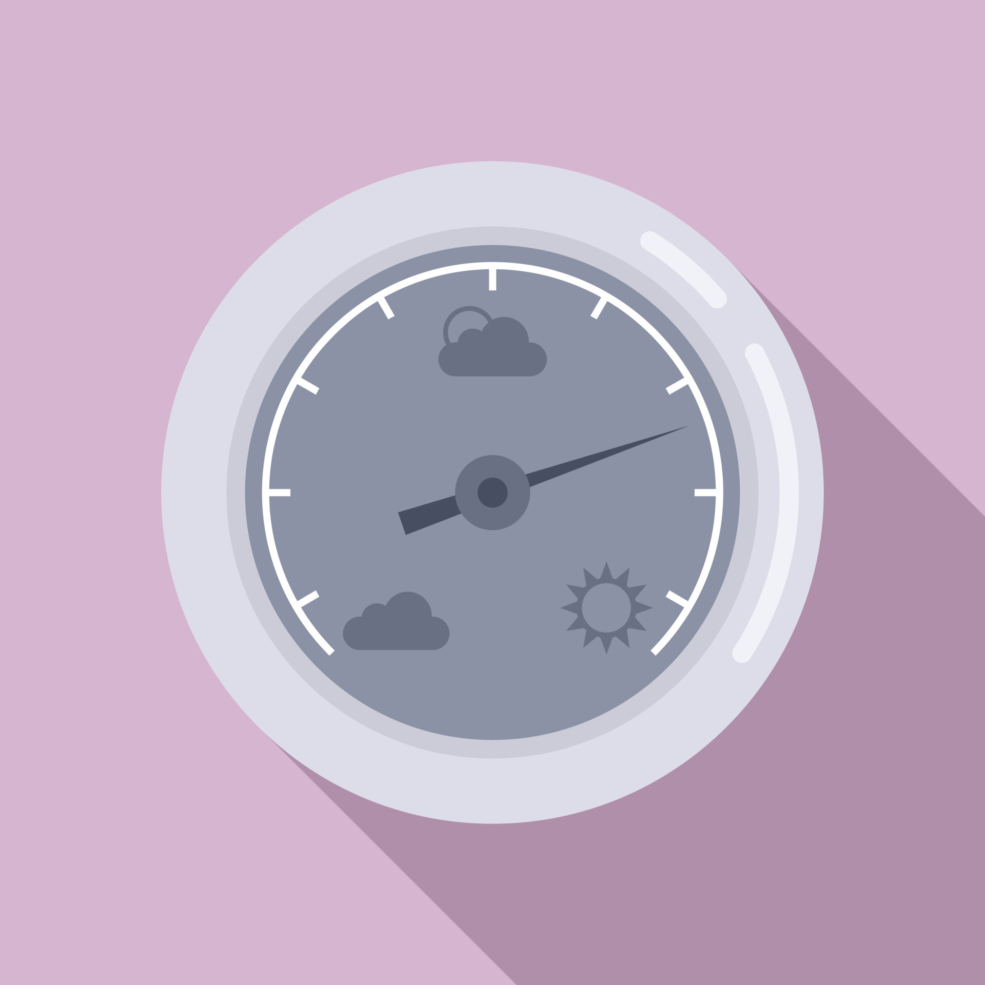 Weather barometer icon, flat style 14599531 Vector Art at Vecteezy
