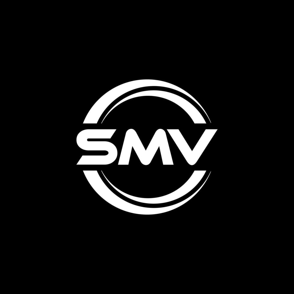 diseño de logotipo de letra smv en ilustración. logotipo vectorial, diseños de caligrafía para ...