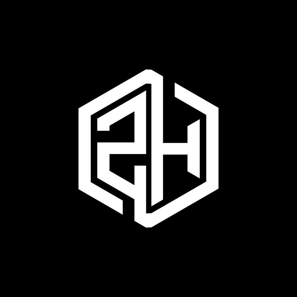 ZH letter logo design in illustration. Vector logo, calligraphy designs for logo, Poster ...