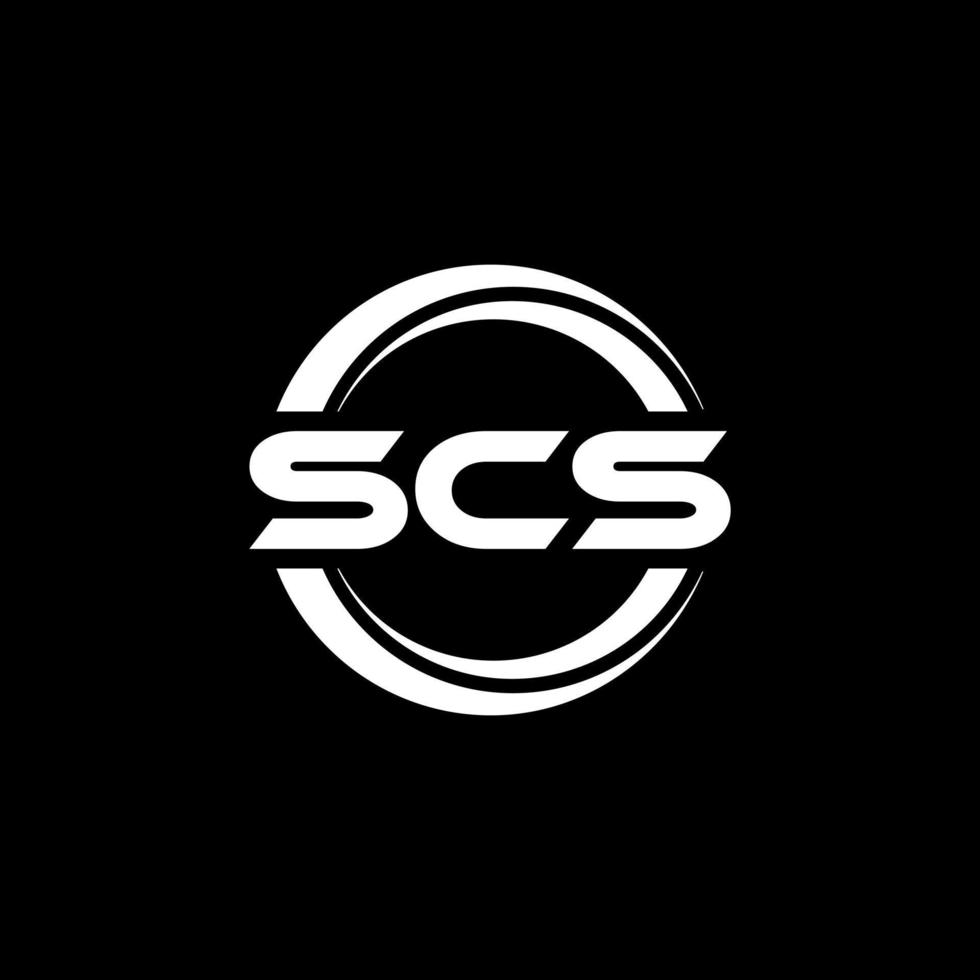 SCS letter logo design in illustration. Vector logo, calligraphy designs for logo, Poster ...