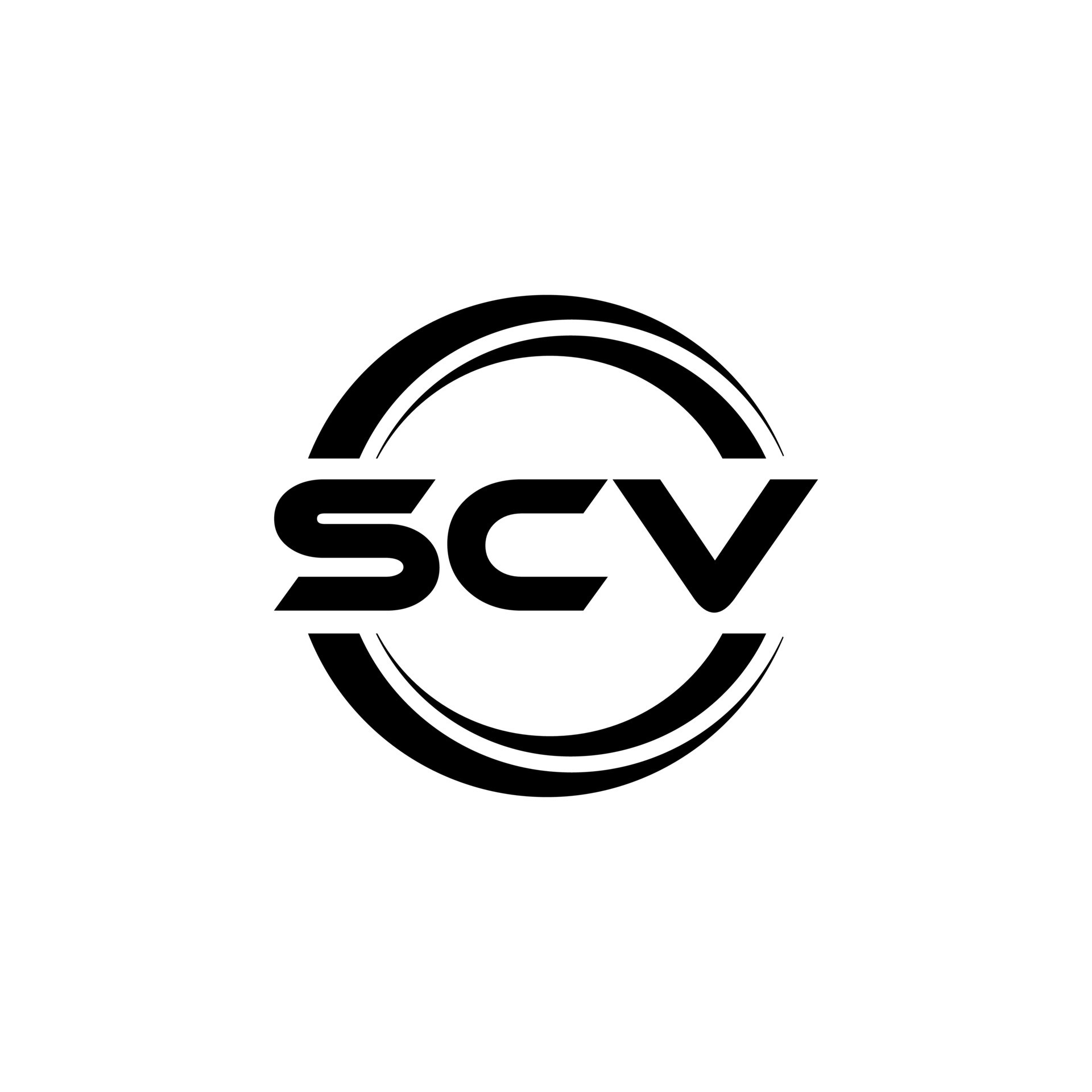 diseño del logotipo de la letra scv en la ilustración. logotipo vectorial, diseños de caligrafía ...