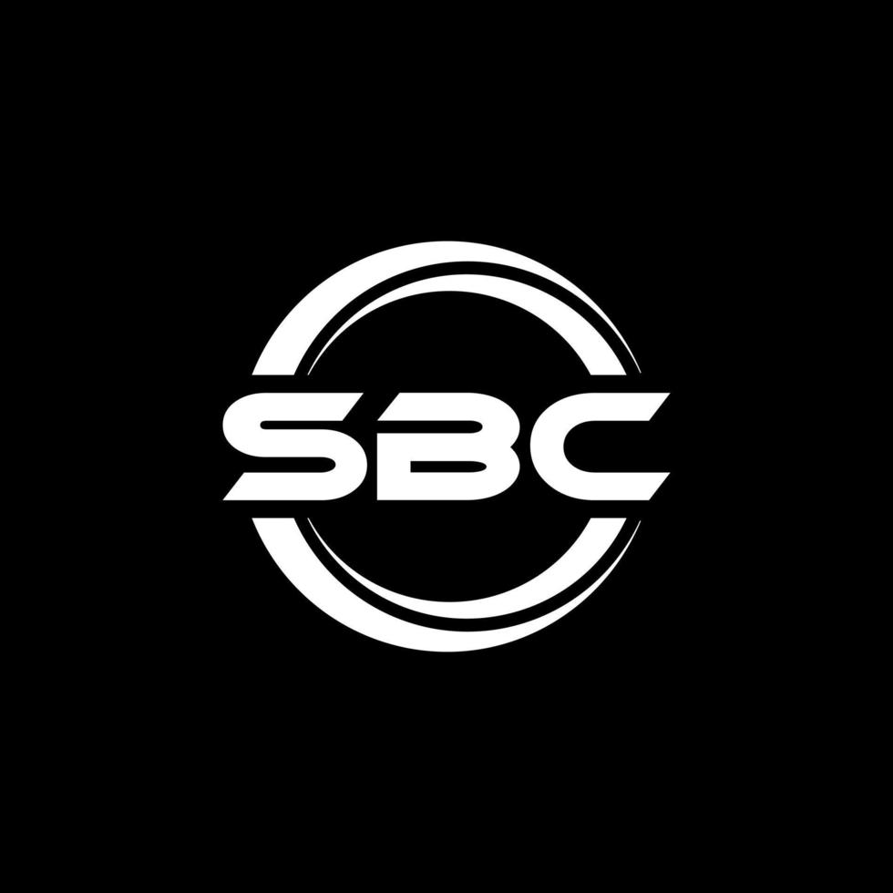 diseño del logotipo de la letra sbc en la ilustración. logotipo vectorial, diseños de caligrafía ...
