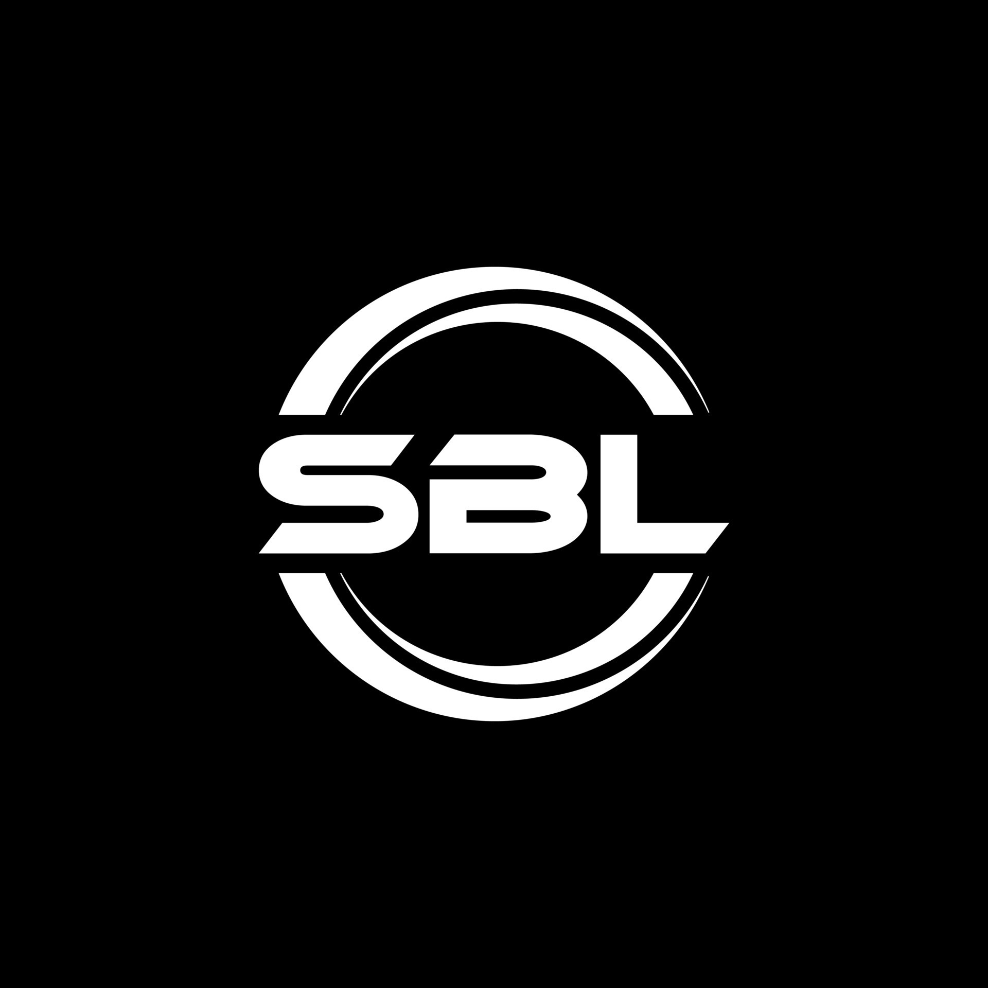 diseño de logotipo de letra sbl en ilustración. logotipo vectorial, diseños de caligrafía para ...