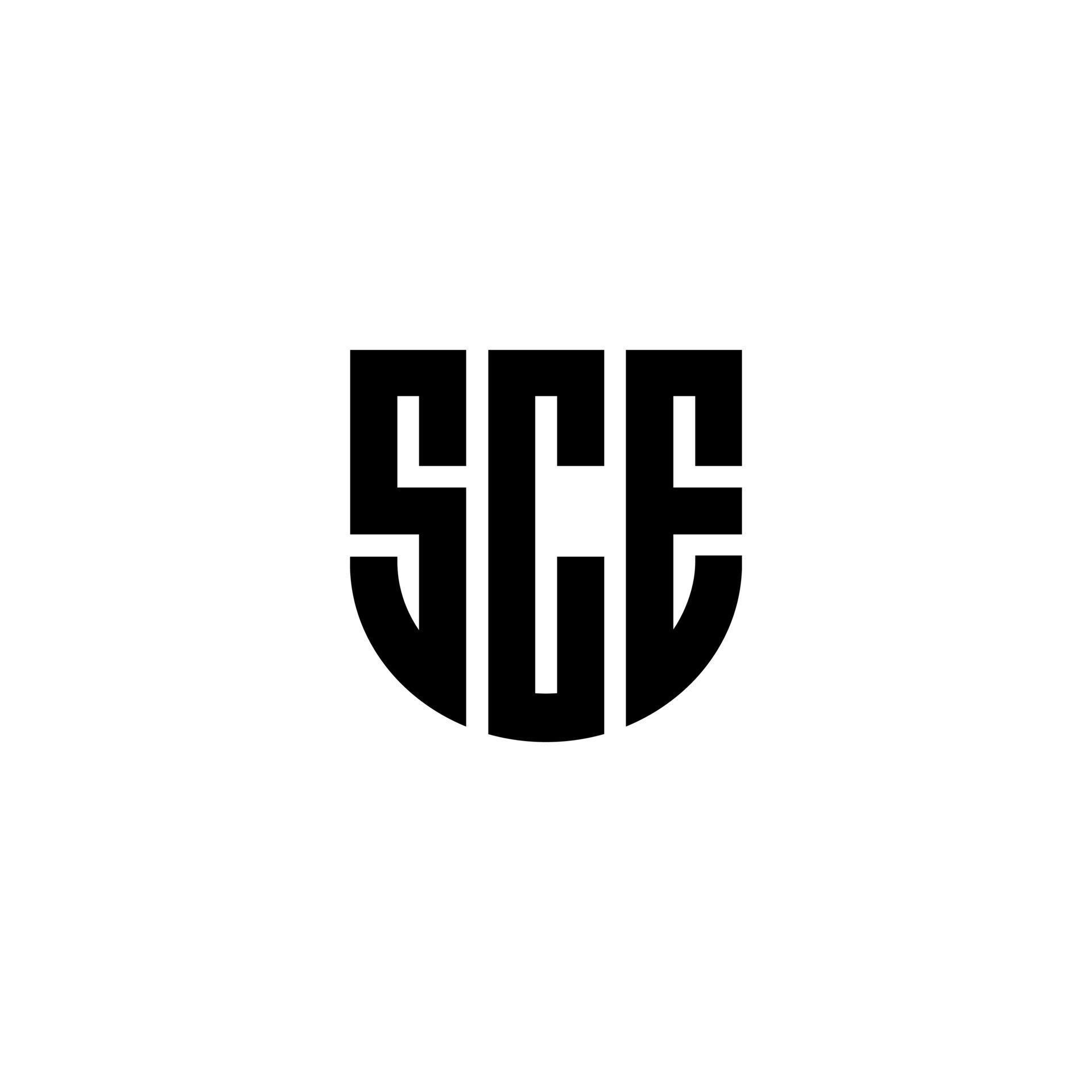 diseño del logotipo de la letra sce en la ilustración. logotipo vectorial, diseños de caligrafía ...