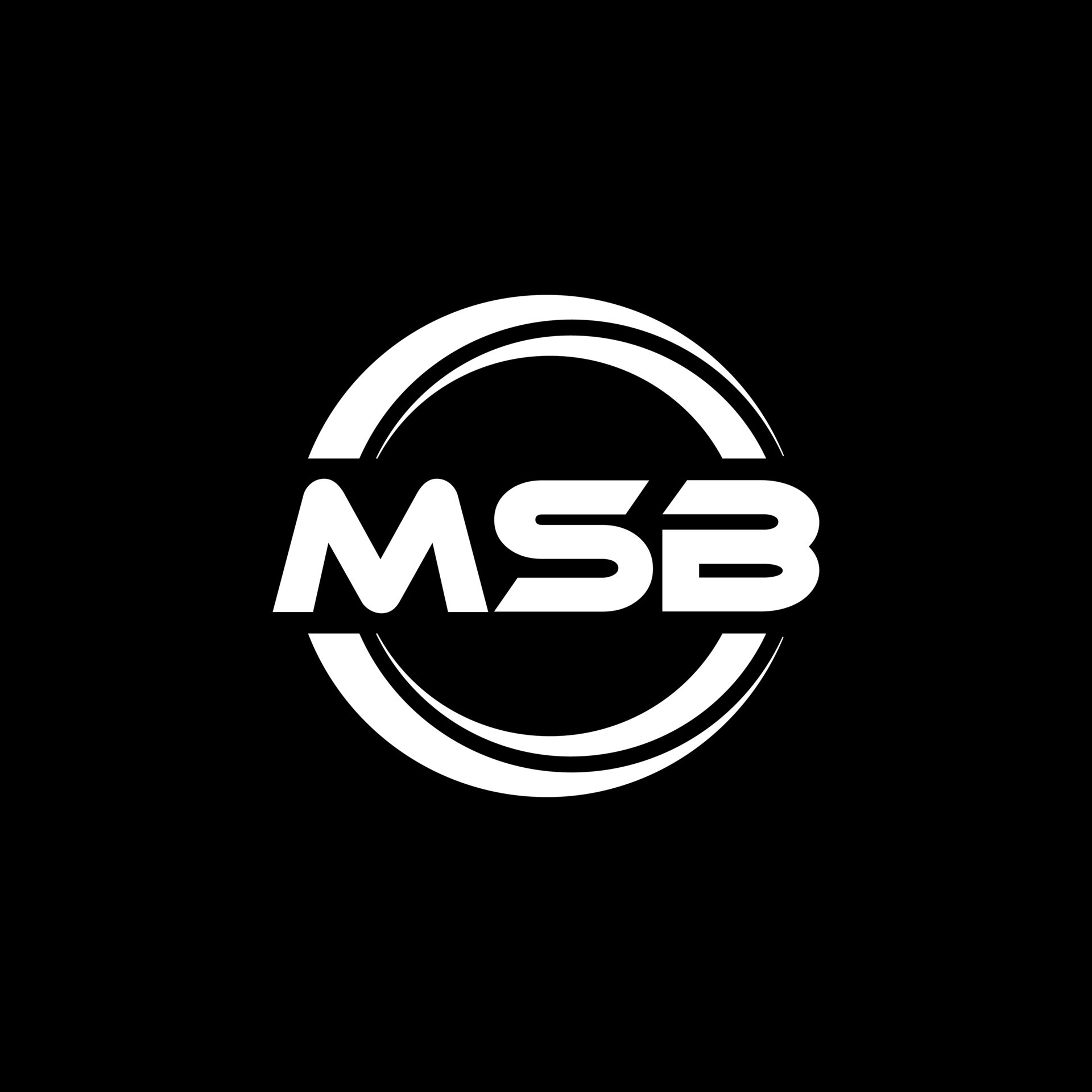 diseño de logotipo de letra msb en ilustración. logotipo vectorial, diseños de caligrafía para ...