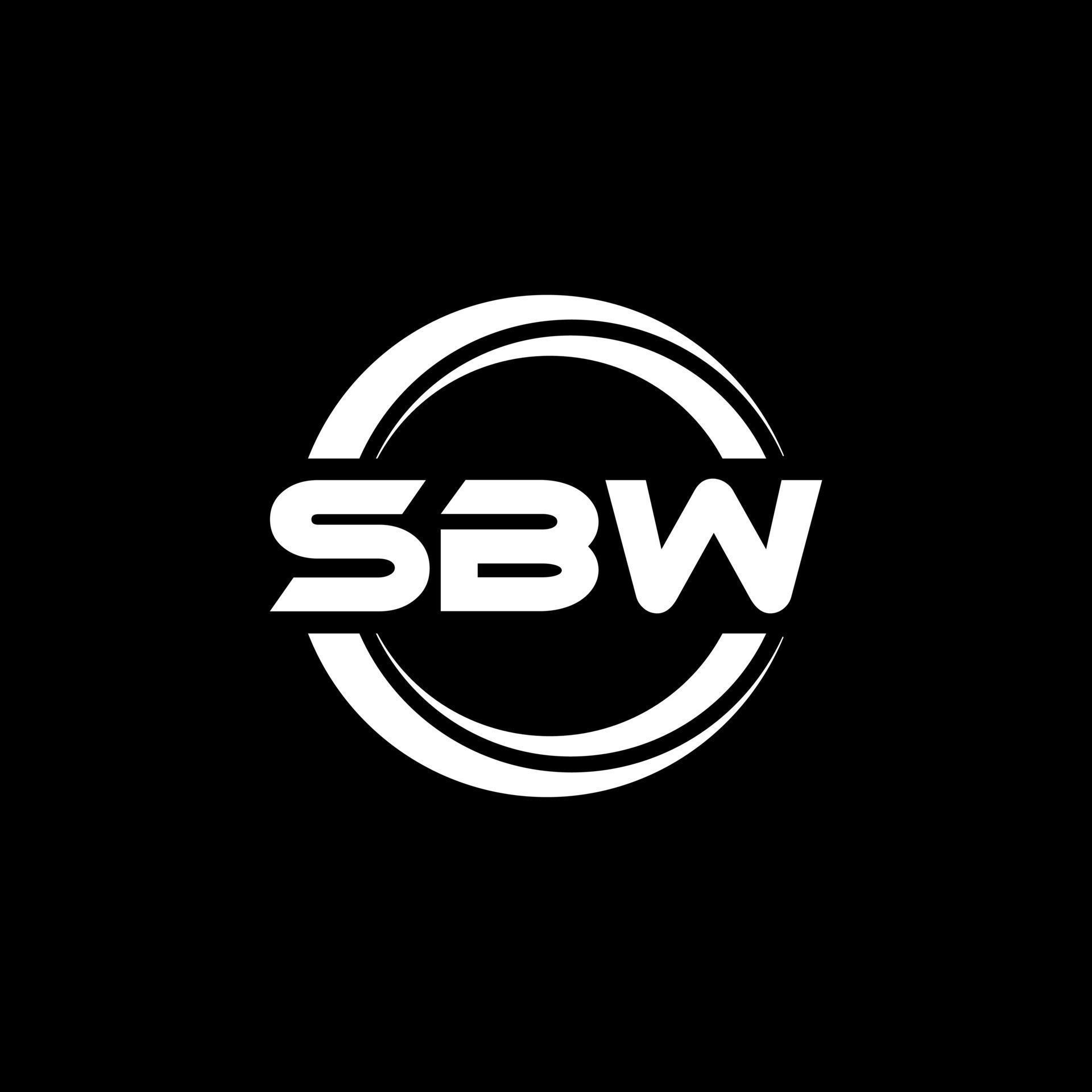 diseño del logotipo de la letra sbw en la ilustración. logotipo vectorial, diseños de caligrafía ...