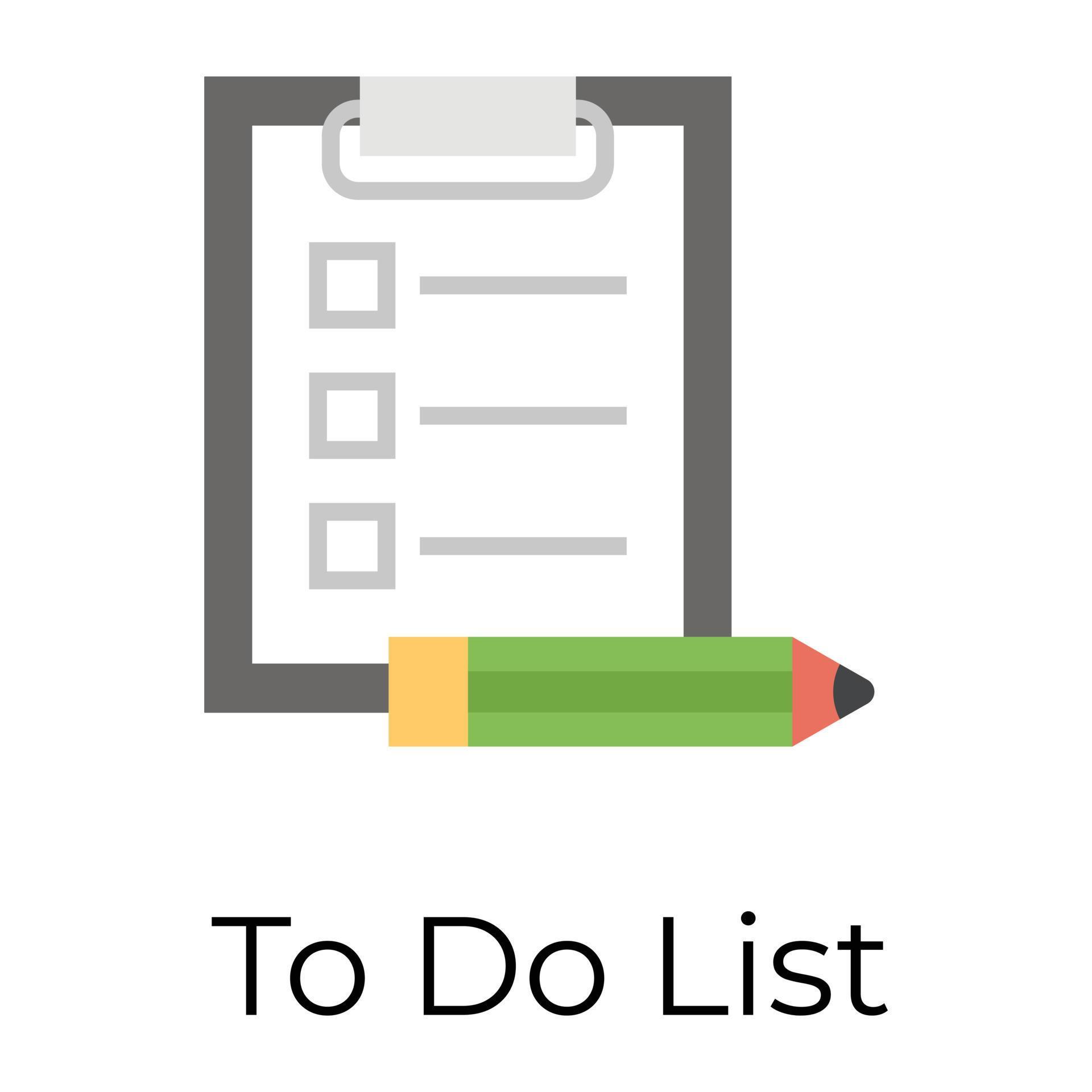 To Do List 14603175 Vector Art at Vecteezy
