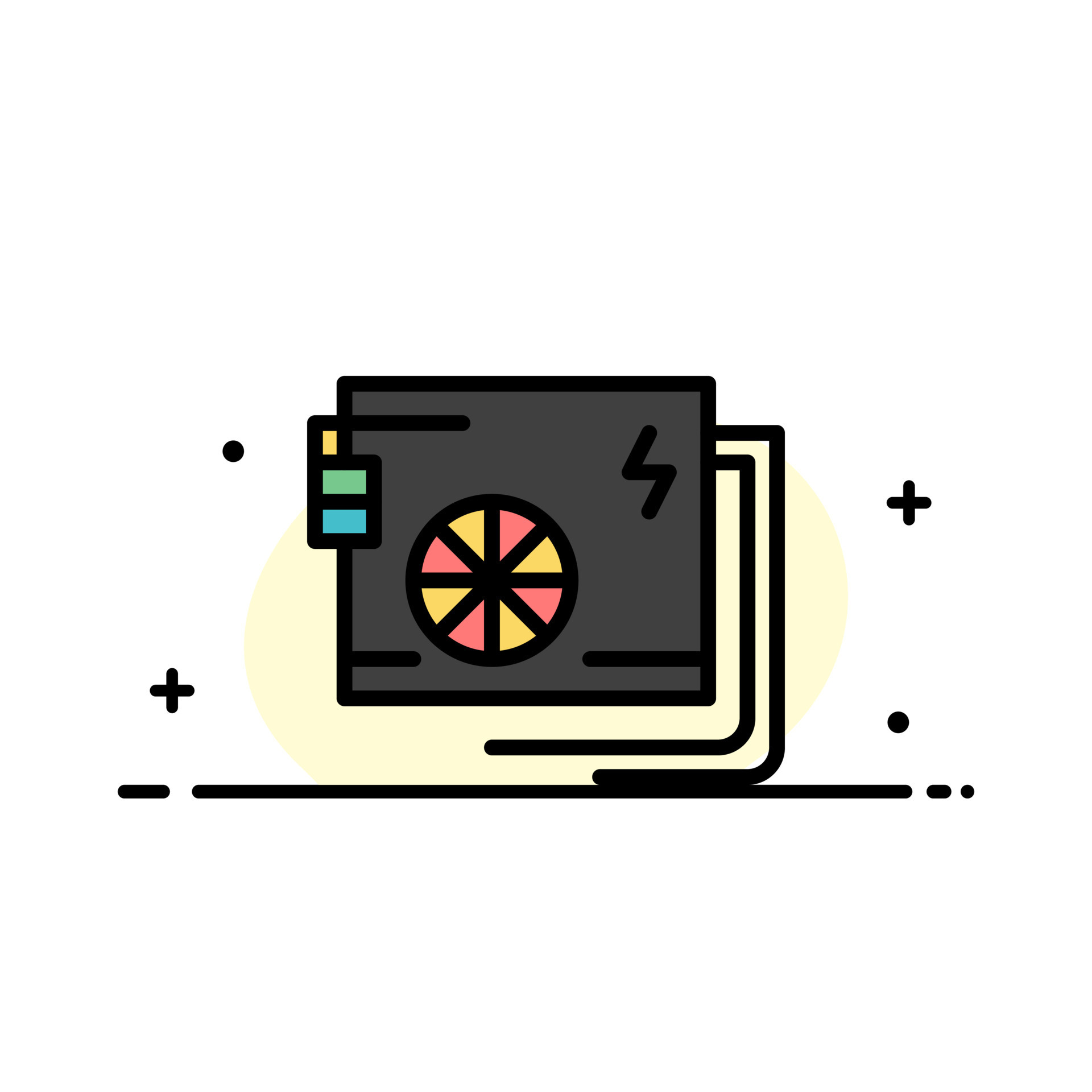 Ac Computer Part Power Supply Business Flat Line Filled Icon Vector Banner Template 14603590