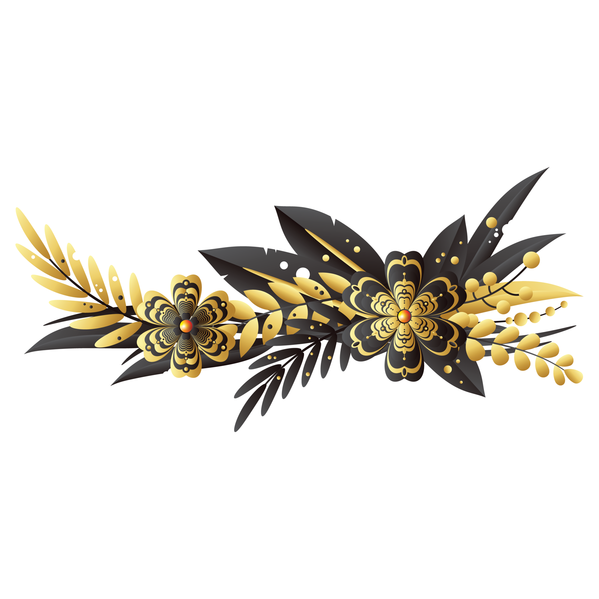 Marco Horizontal De Flores Secas 14604162 Png