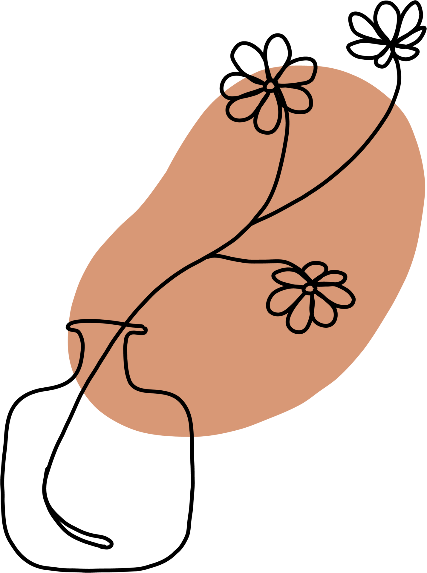 Simplicity Flower Freehand Continuous Line Drawing Flat Design 14606883 Png