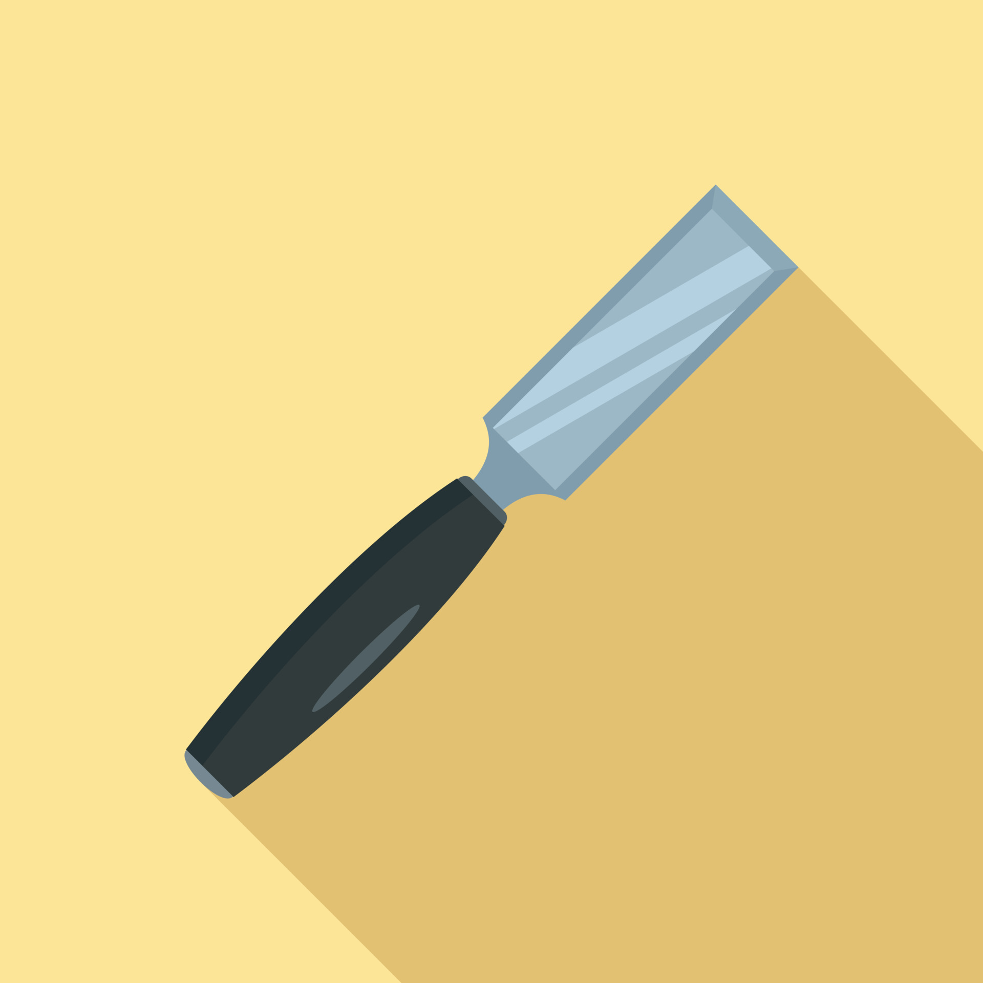 Chisel icon, flat style 14607608 Vector Art at Vecteezy