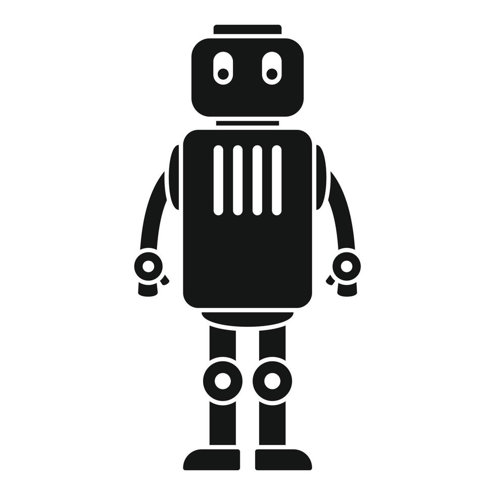 Old robot icon, simple style 14609079 Vector Art at Vecteezy