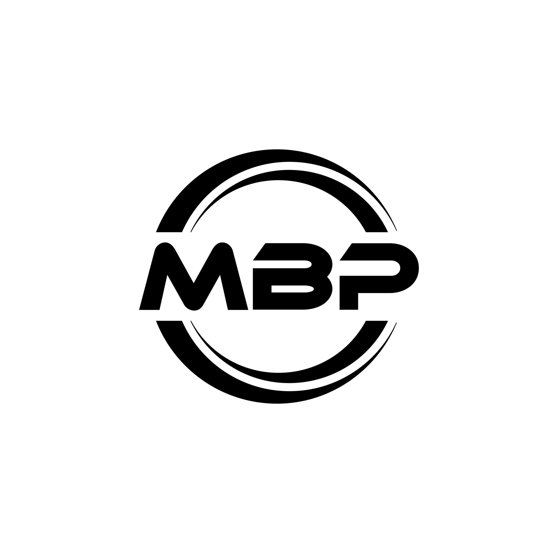 diseño del logotipo de la letra mbp en la ilustración. logotipo vectorial, diseños de caligrafía ...
