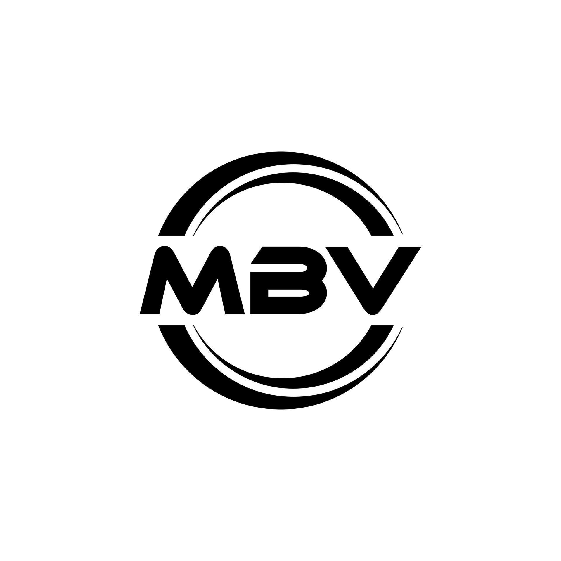 MBV letter logo design in illustration. Vector logo, calligraphy designs for logo, Poster ...