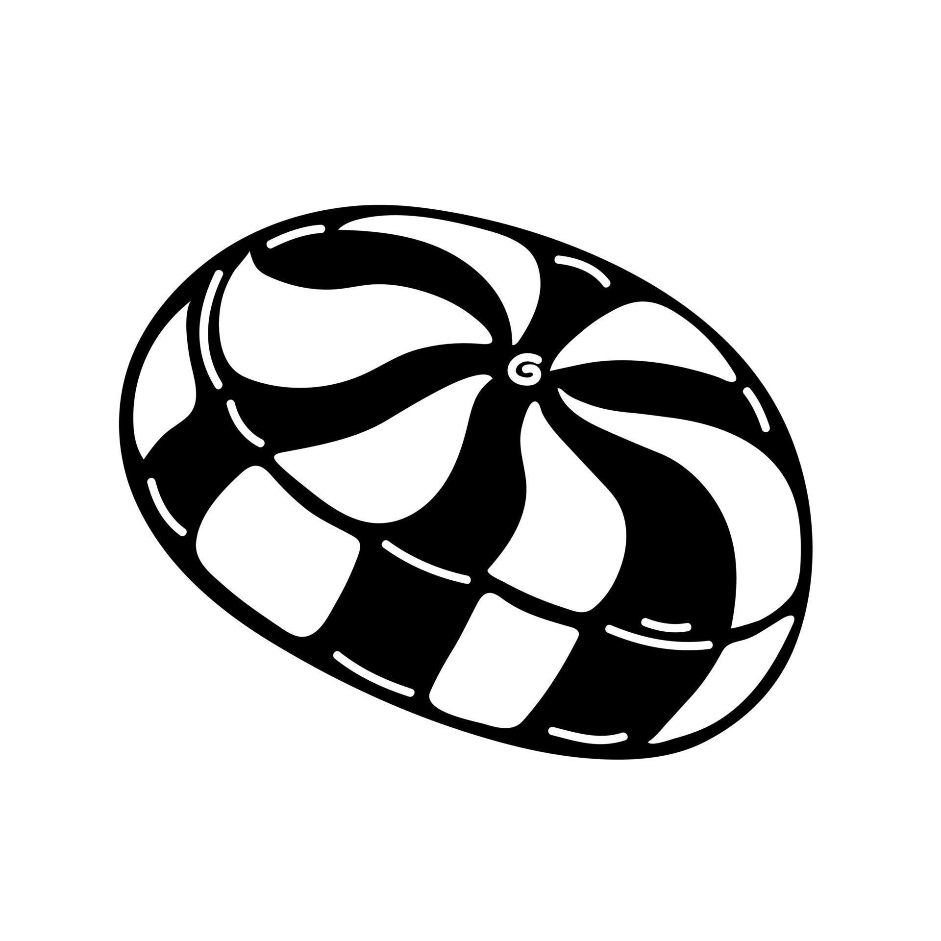 Striped Round Candy Vector Icon Peppermint Sweet Spiral Swirling Caramel Hand Drawn Doodle