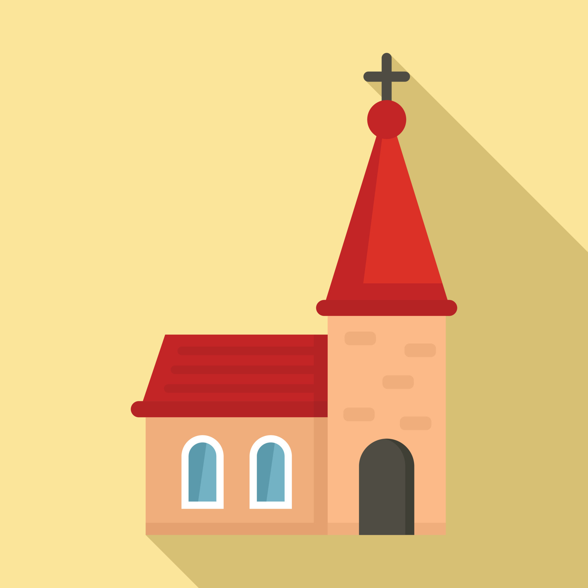 Religion church icon, flat style 14609755 Vector Art at Vecteezy Religion church icon, flat style 14609755 Vector Art at Vecteezy
