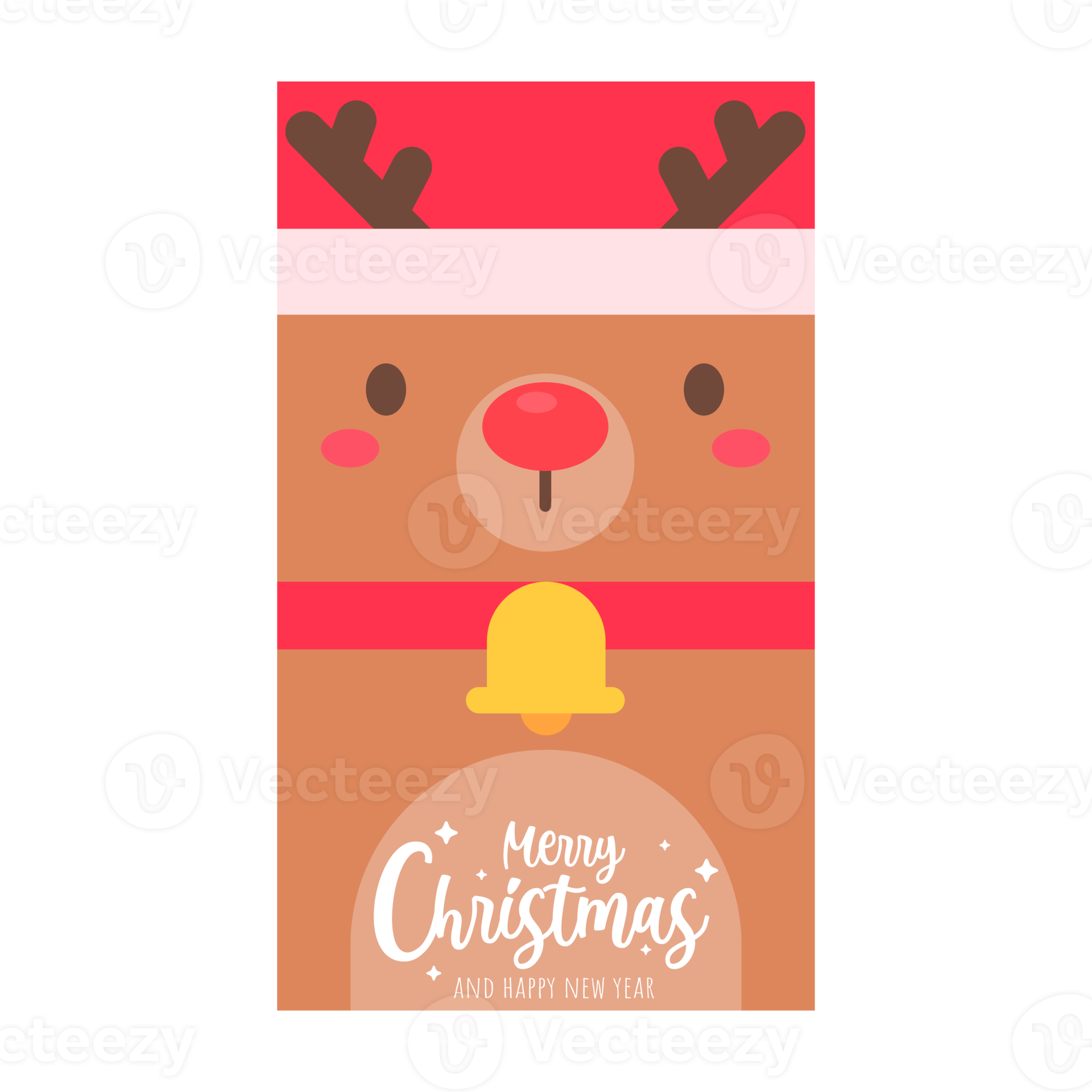 Free Christmas Card Santa Set Christmas Greeting Card Template