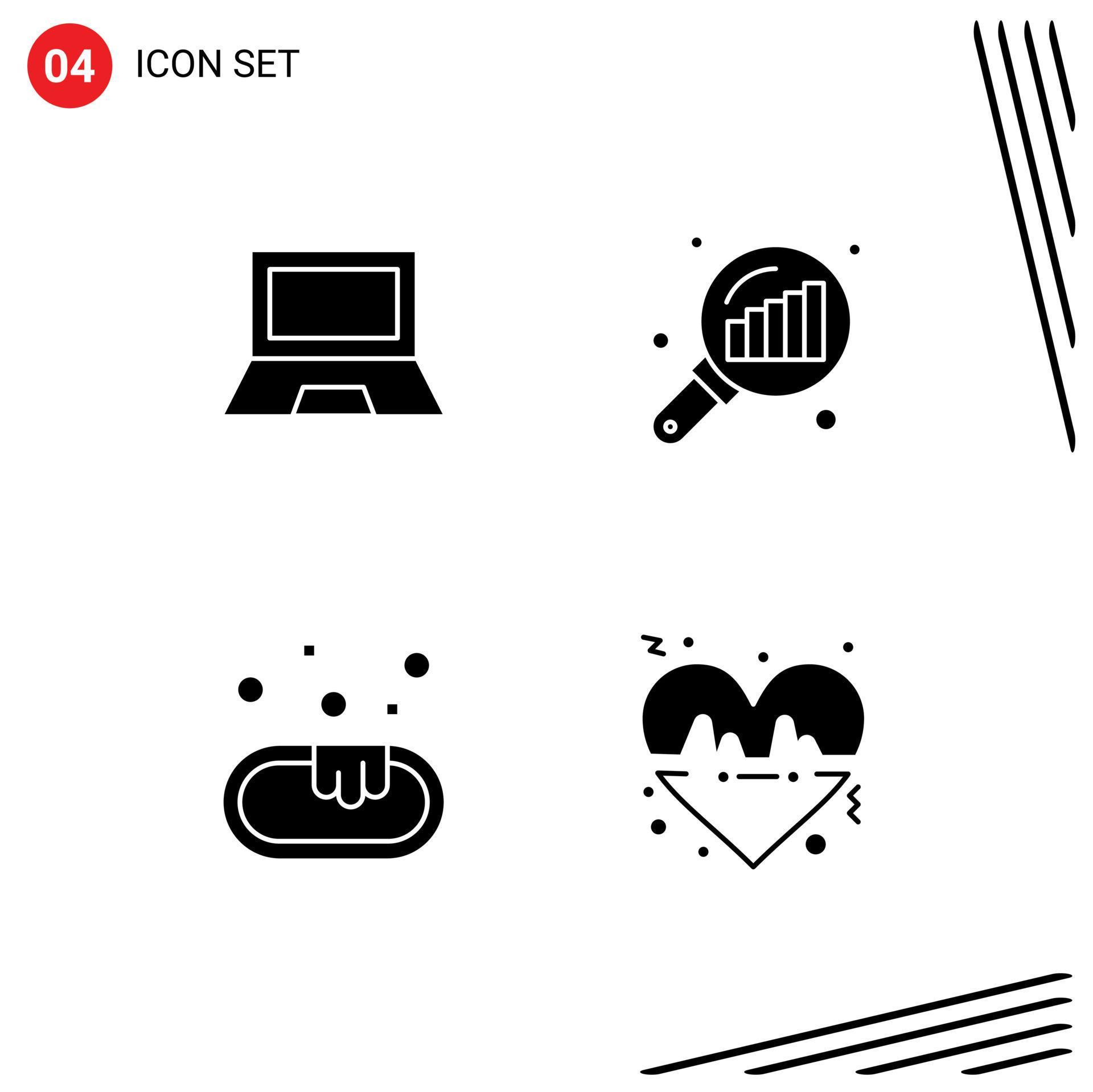 Set of 4 Modern UI Icons Symbols Signs for computers soap hardware ...