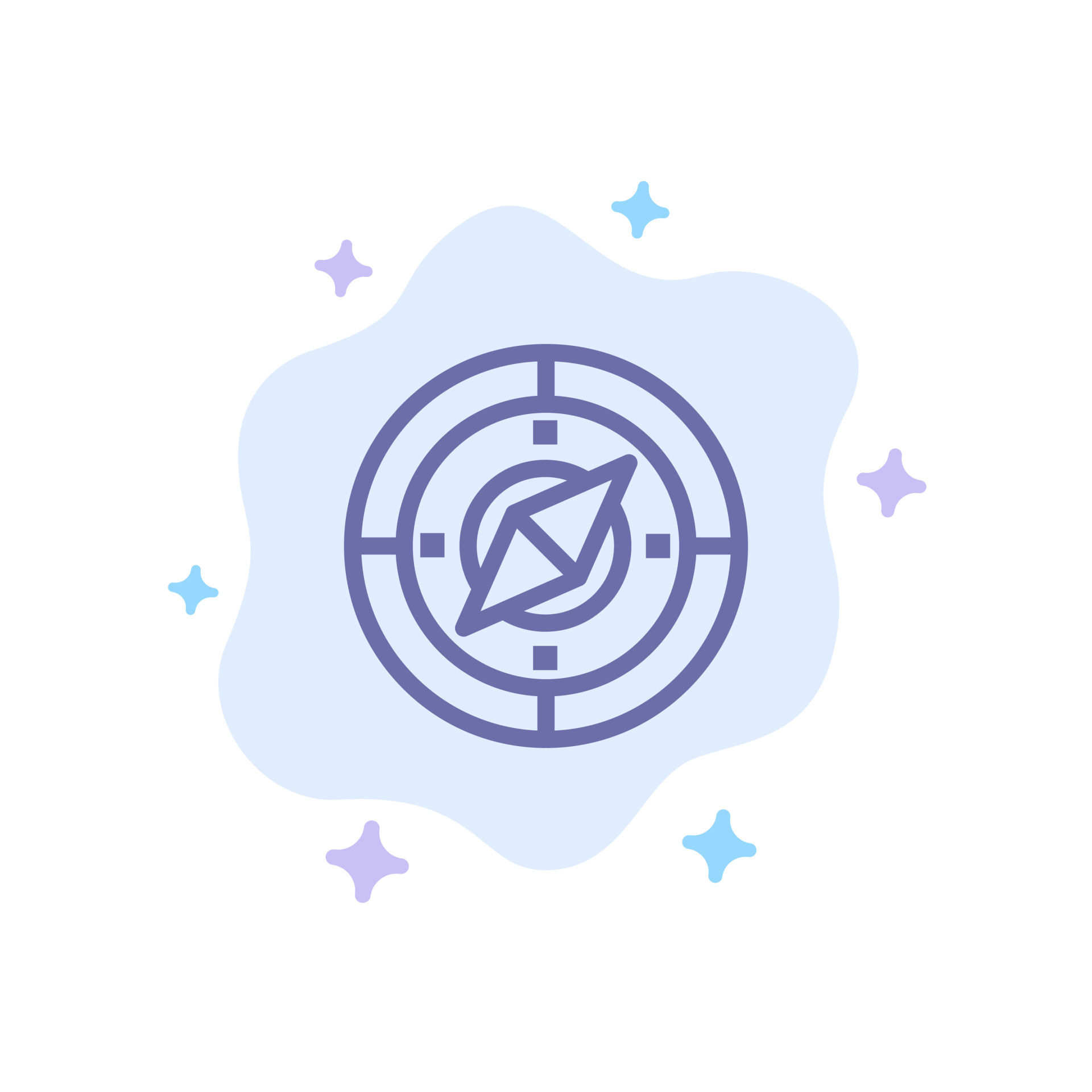 Navigation Navigator Compass Location Blue Icon On Abstract Cloud Background 14612059 Vector Art