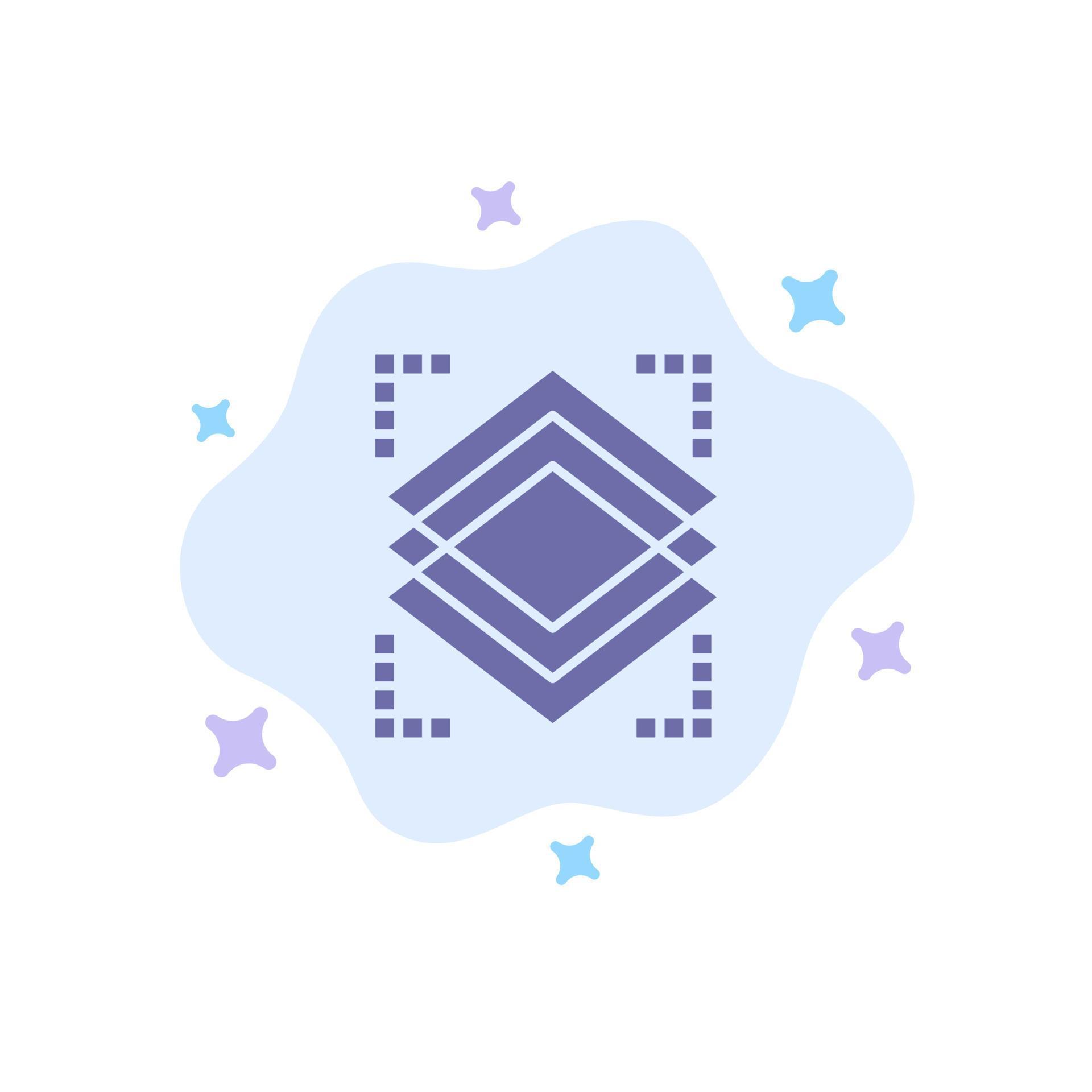 Layers Object Layer Server Blue Icon On Abstract Cloud Background