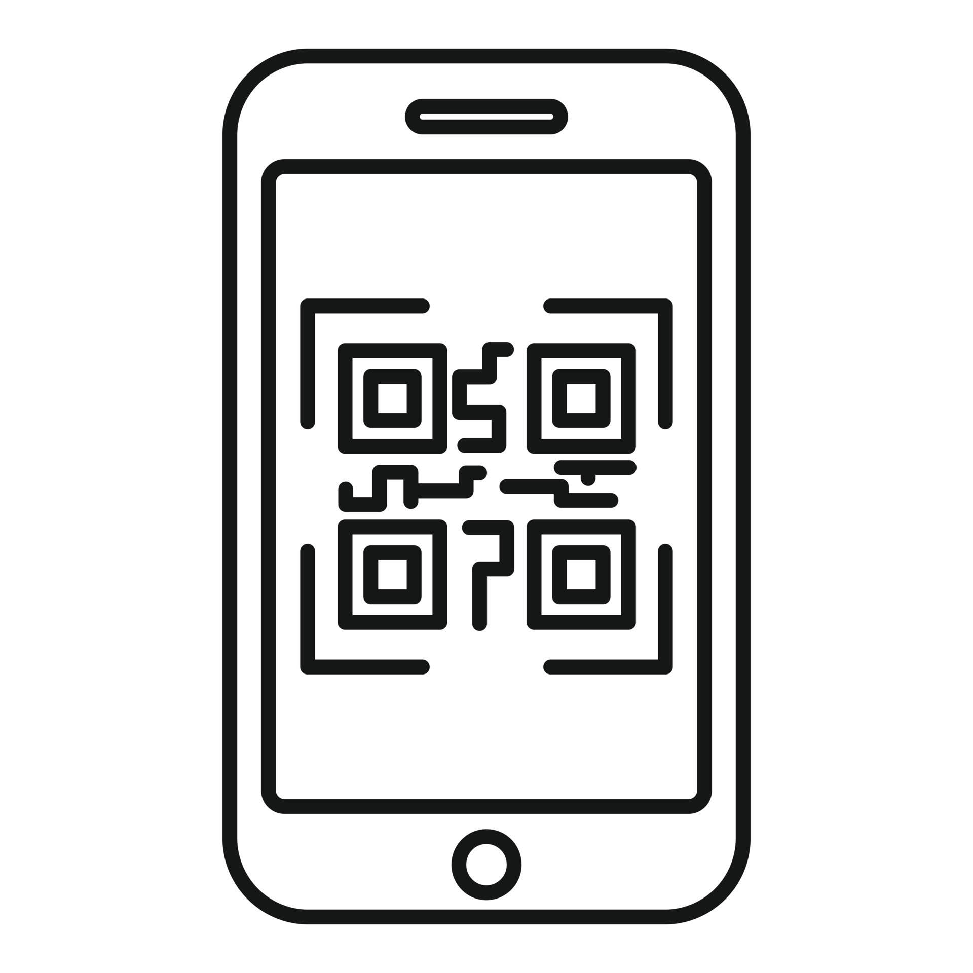 Smartphone Qr Code Icon Outline Style 14617020 Vector Art At Vecteezy