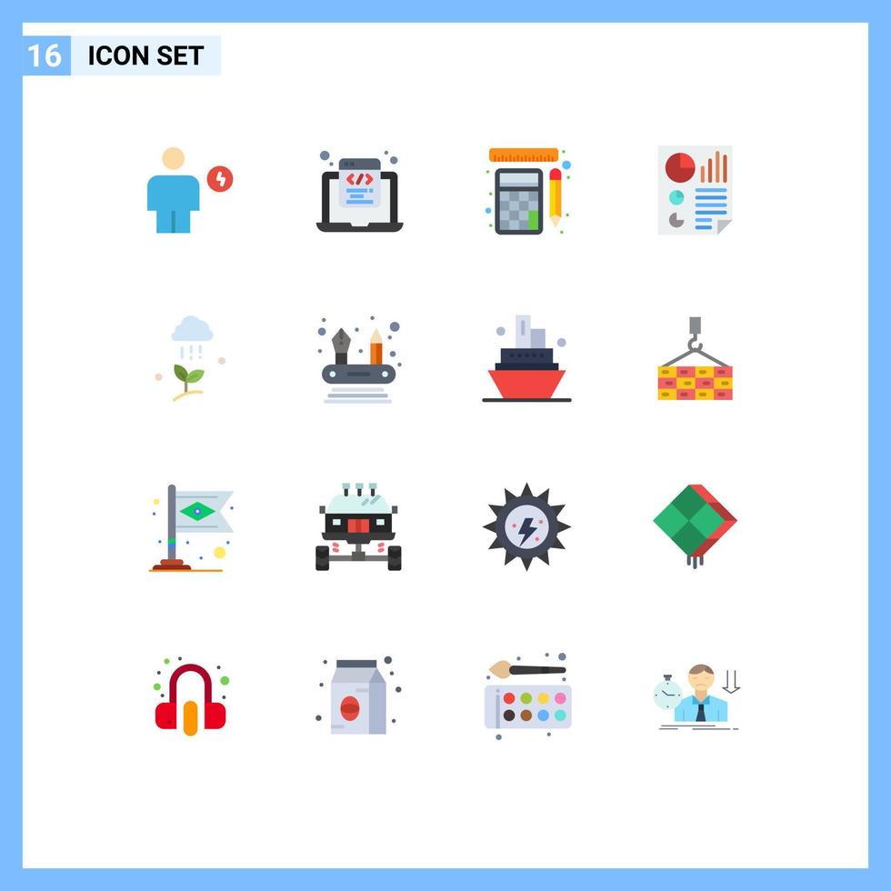 16 Creative Icons Modern Signs and Symbols of page data programming ...