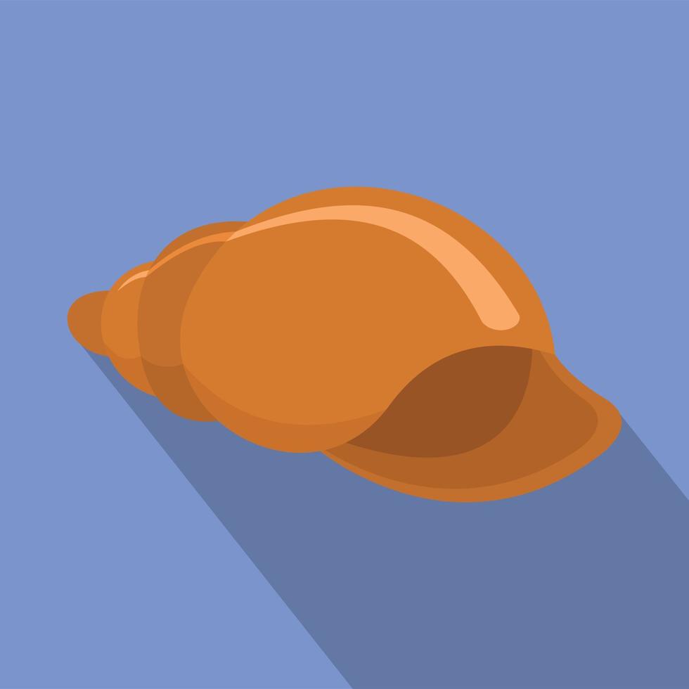 Small shell icon, flat style 14618018 Vector Art at Vecteezy