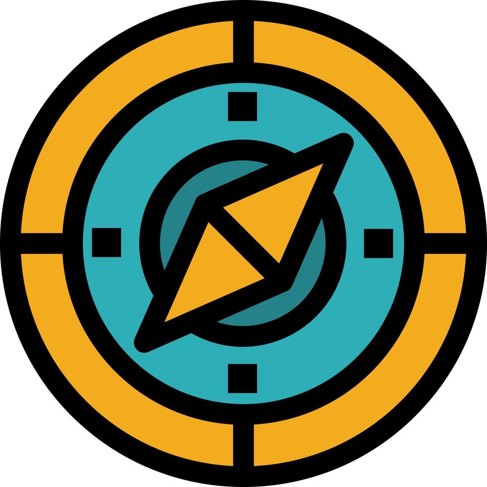 Navigation Navigator Compass Location Flat Color Icon Vector Icon Banner Template 14618727
