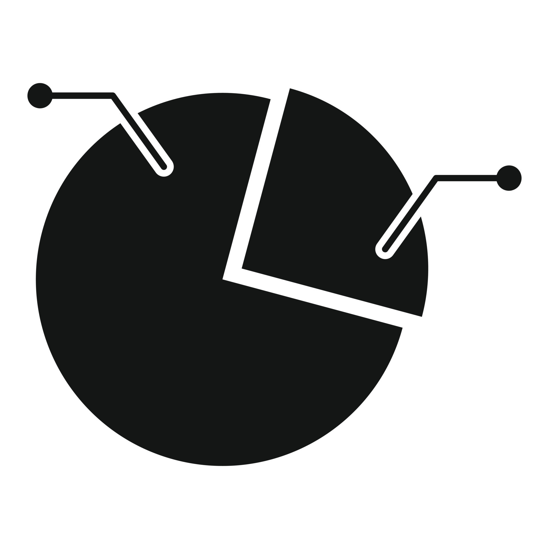 Pie Chart Icon Vector Simple 14618761 Vector Art At Vecteezy