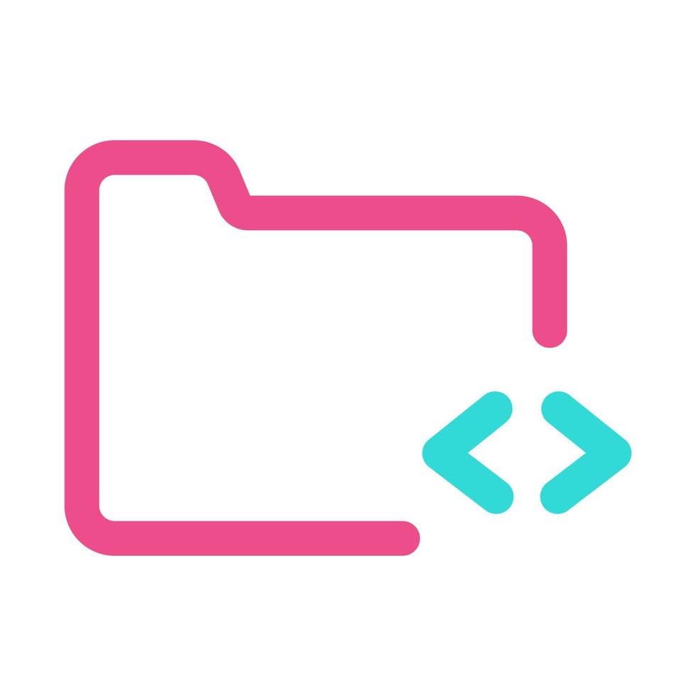 Coding Folder Icon Two Tone 14619780 Vector Art At Vecteezy