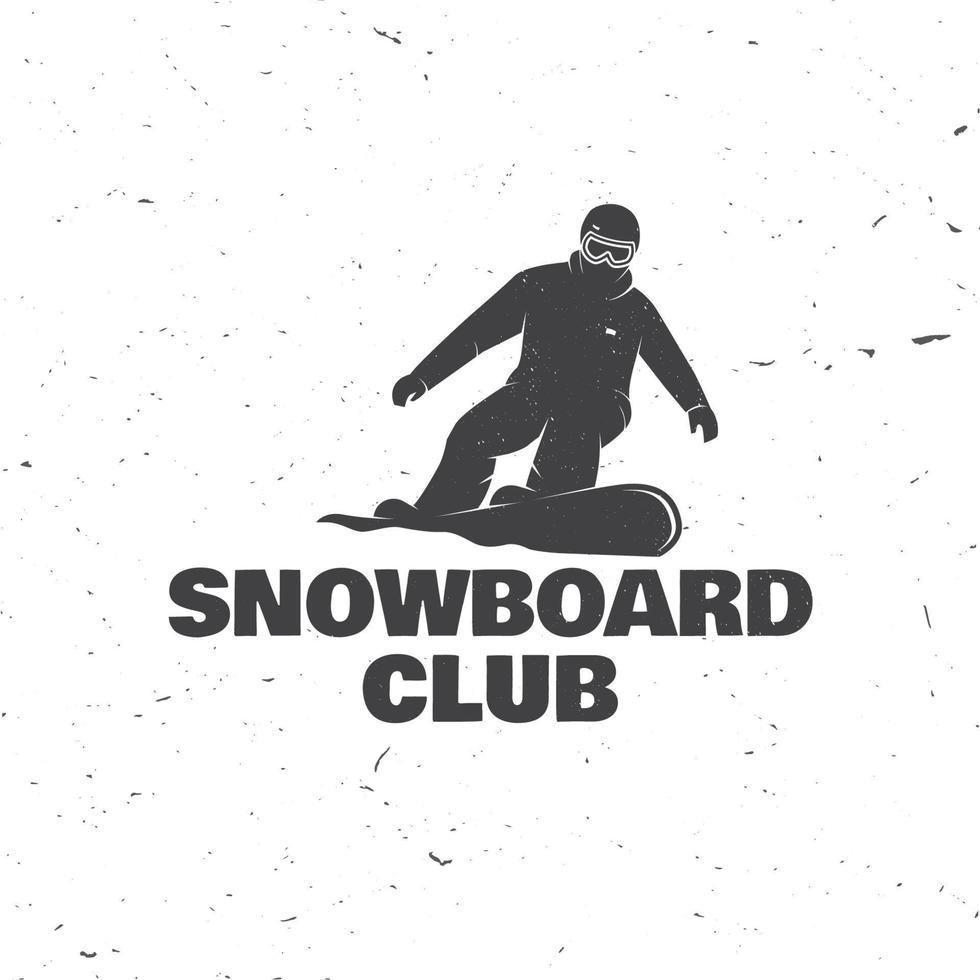 Snowboard Club. Vector illustration. Concept for shirt or logo, print ...