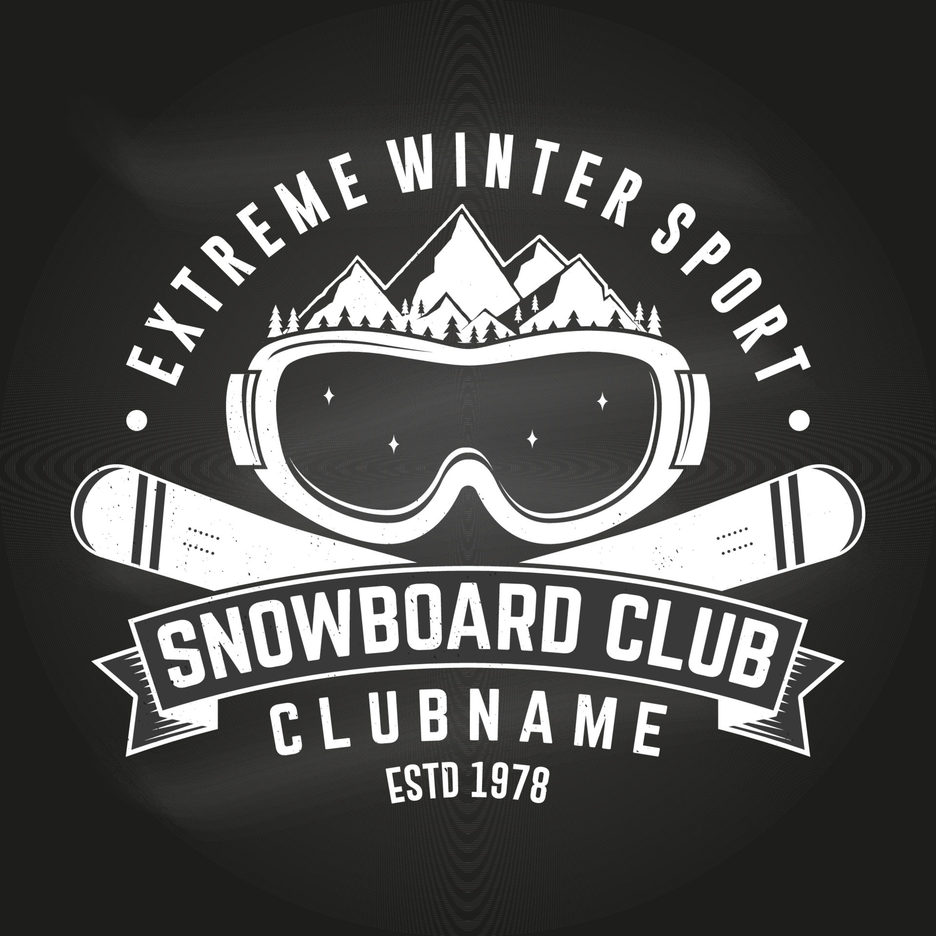 Snowboard Club. Vector illustration. Concept for shirt, print, stamp or ...