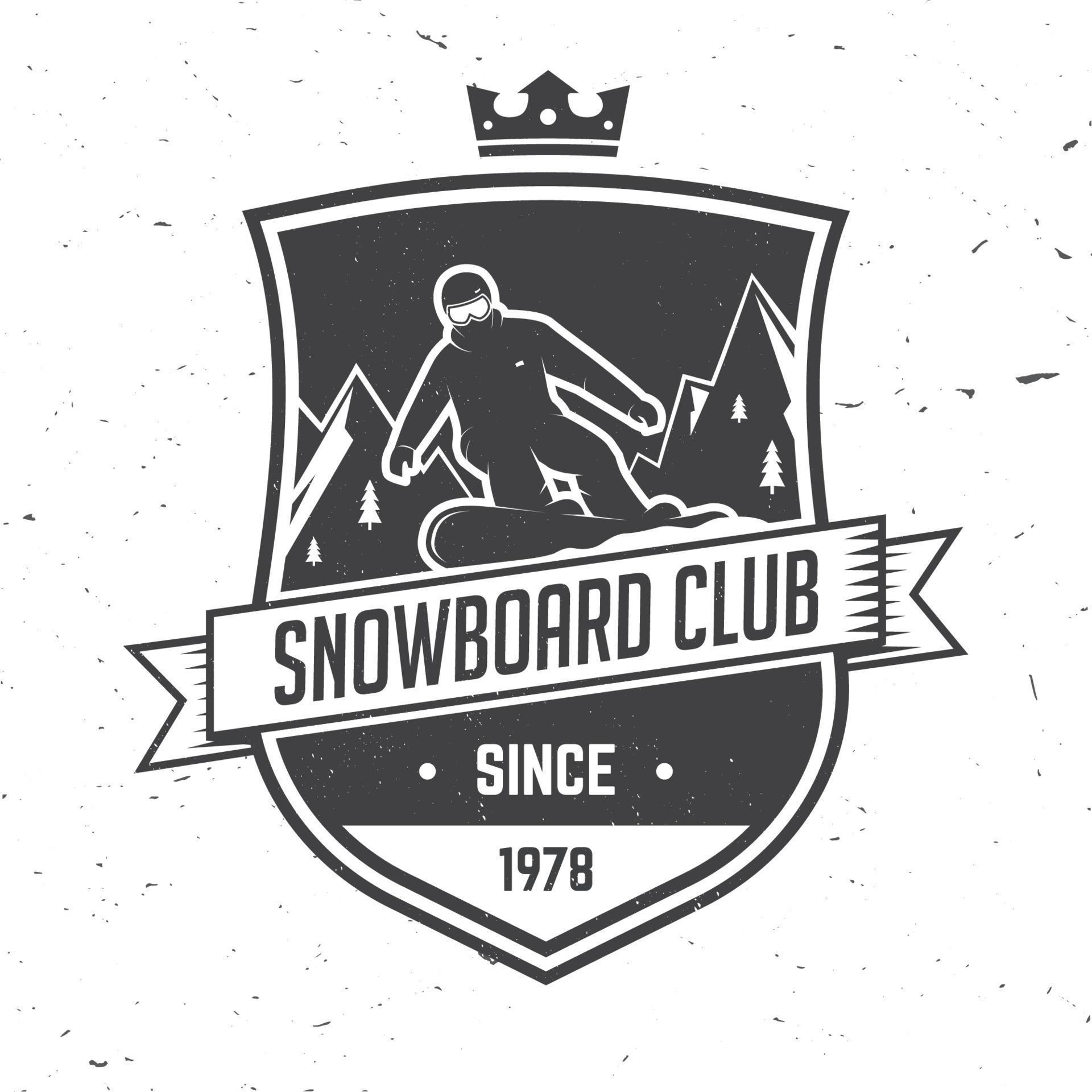Snowboard Club. Vector illustration. 14620088 Vector Art at Vecteezy