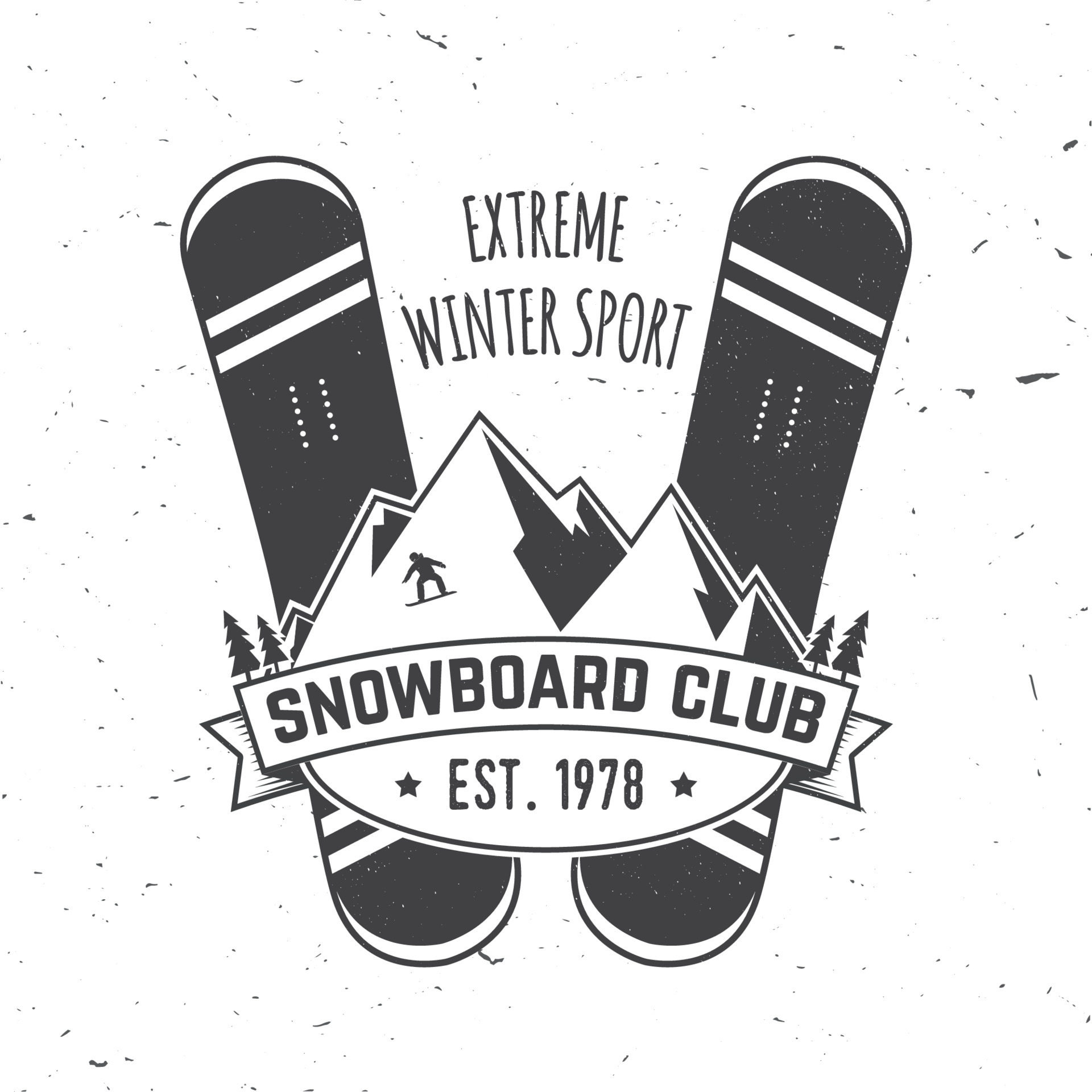 Snowboard Club. Vector illustration. Concept for shirt, print, stamp or ...