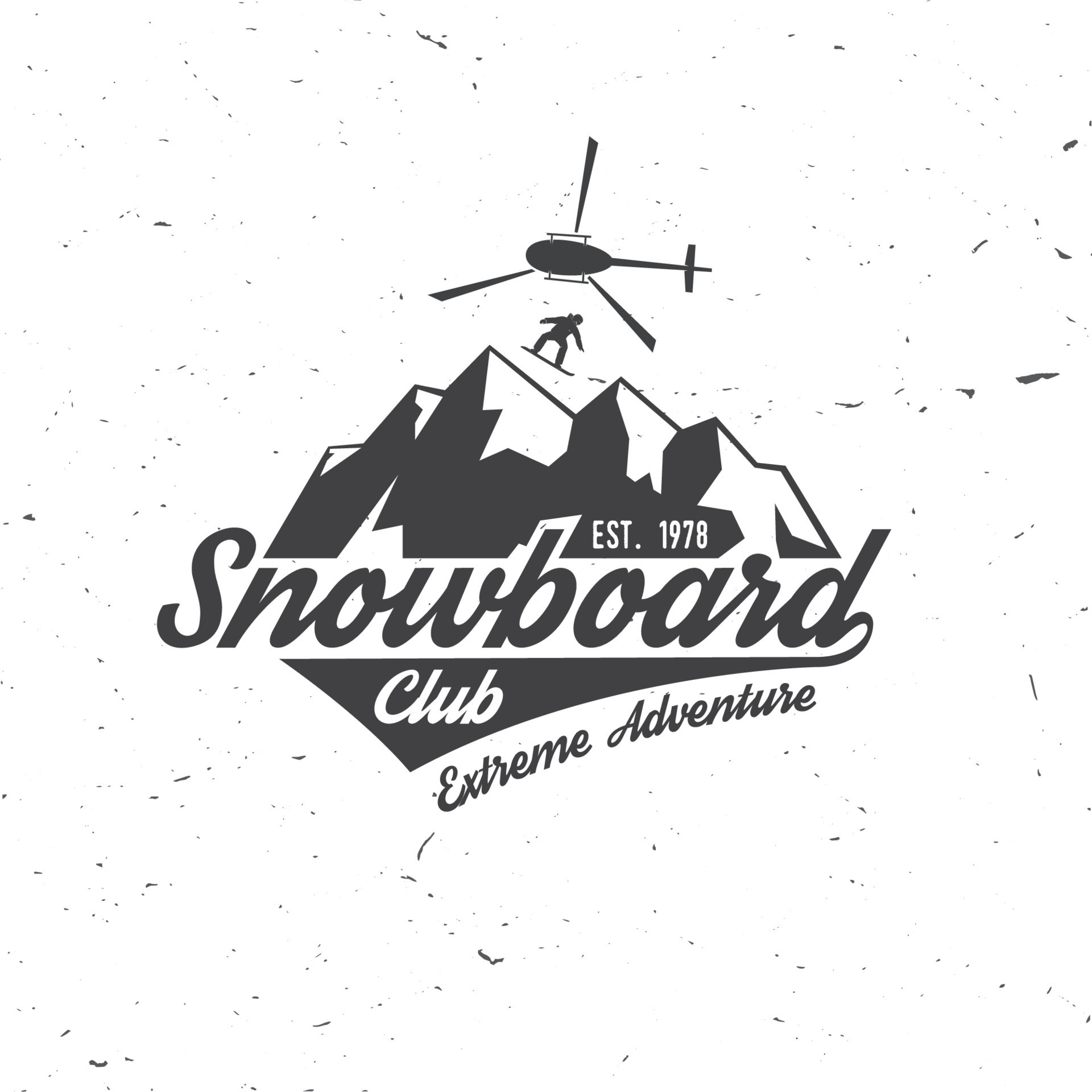 Snowboard Club. Vector illustration. Concept for shirt or logo, print ...