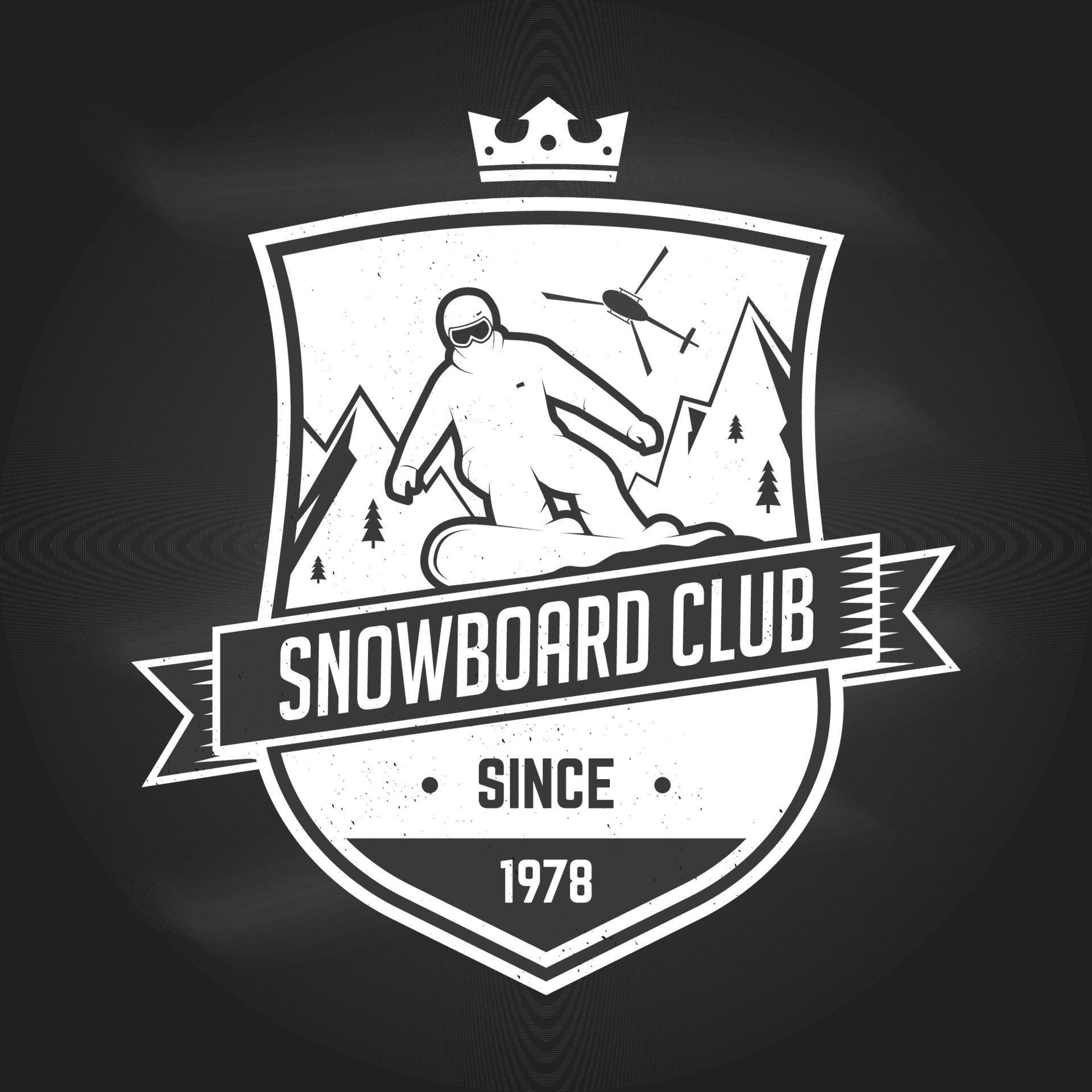 Snowboard Club. Vector illustration. 14620167 Vector Art at Vecteezy