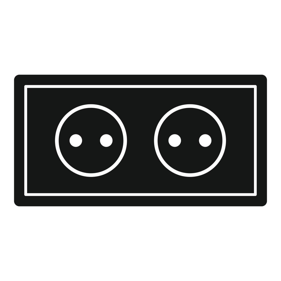 Double Power Socket Icon Simple Style 14620312 Vector Art At Vecteezy