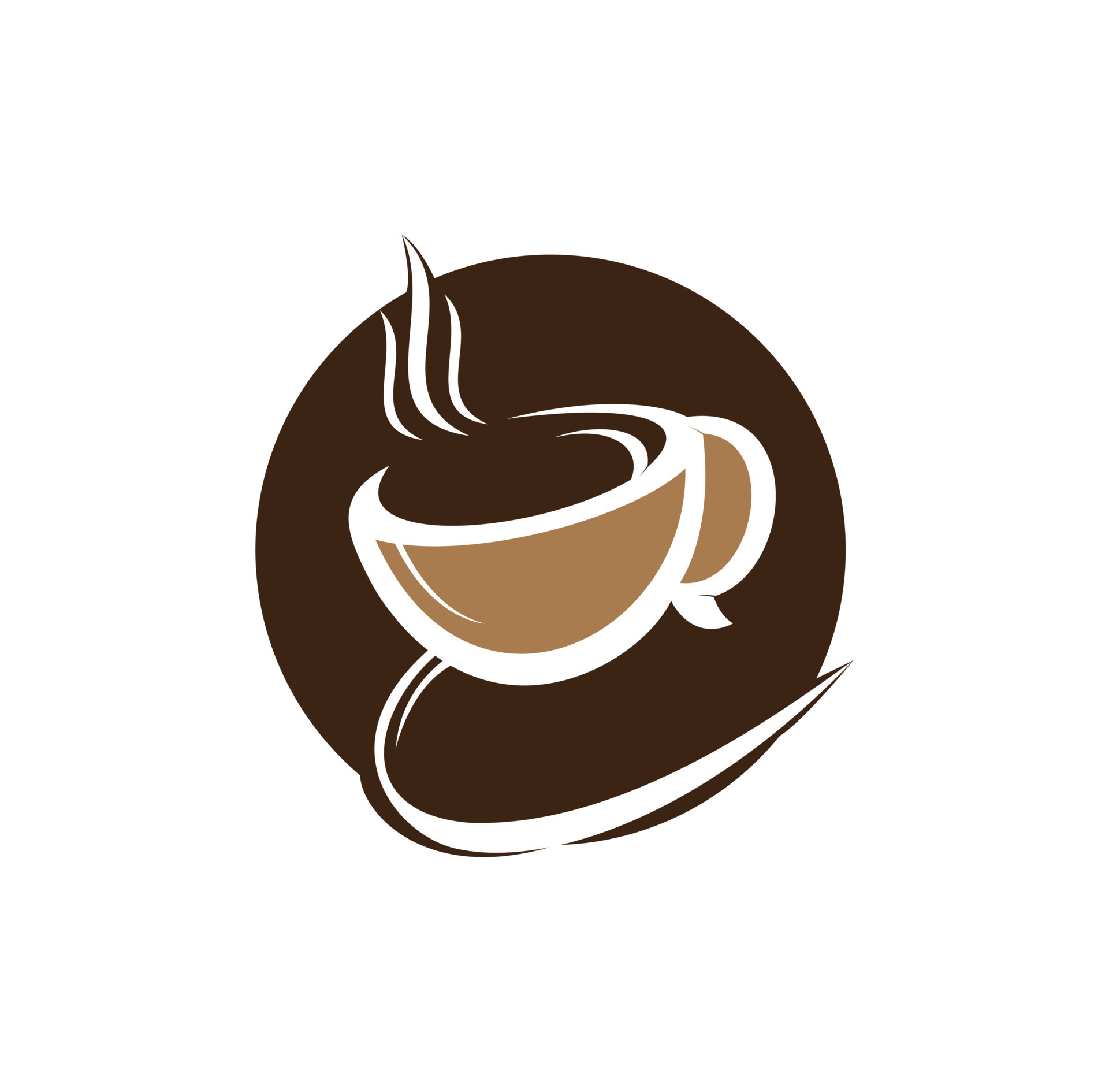 Coffee cafe vector logo design. Unique coffee cup icon logo template ...