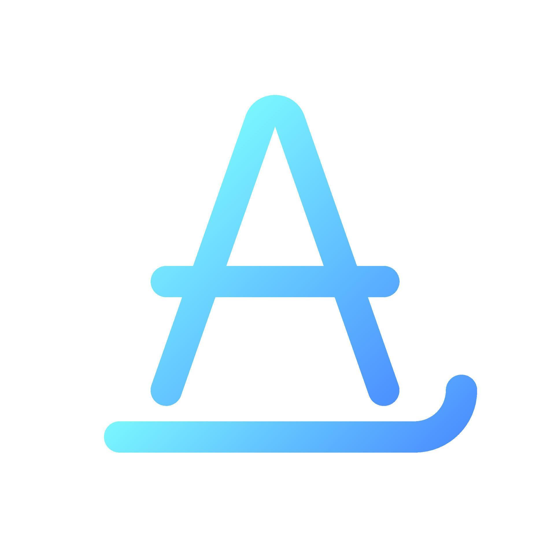 Text Formatting Pixel Perfect Gradient Linear Ui Icon Digital Letter Mobile Application Option