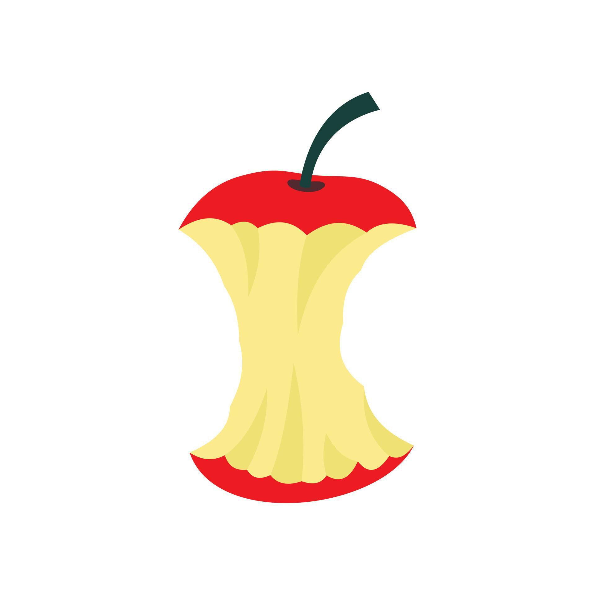 Apple core icon, flat style 14622008 Vector Art at Vecteezy