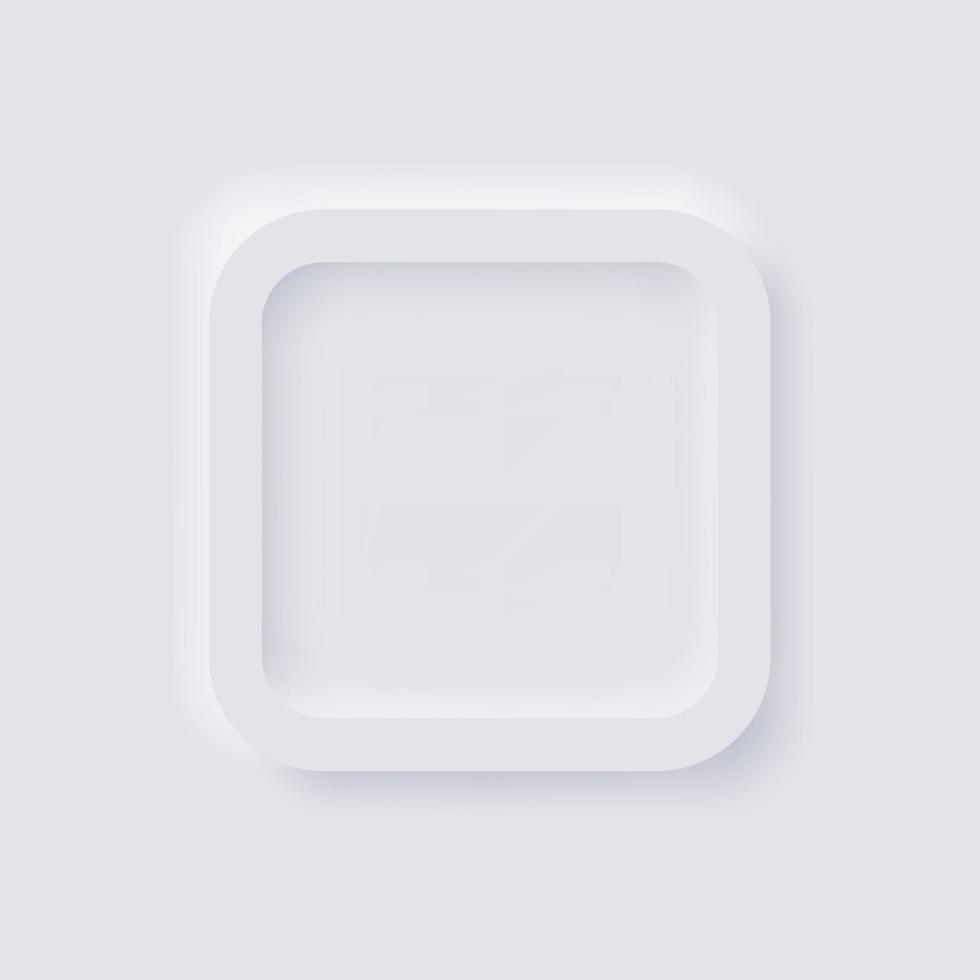 White Neumorphism Soft Ui Design For Web Design Application Ui And More Blank Button Vector