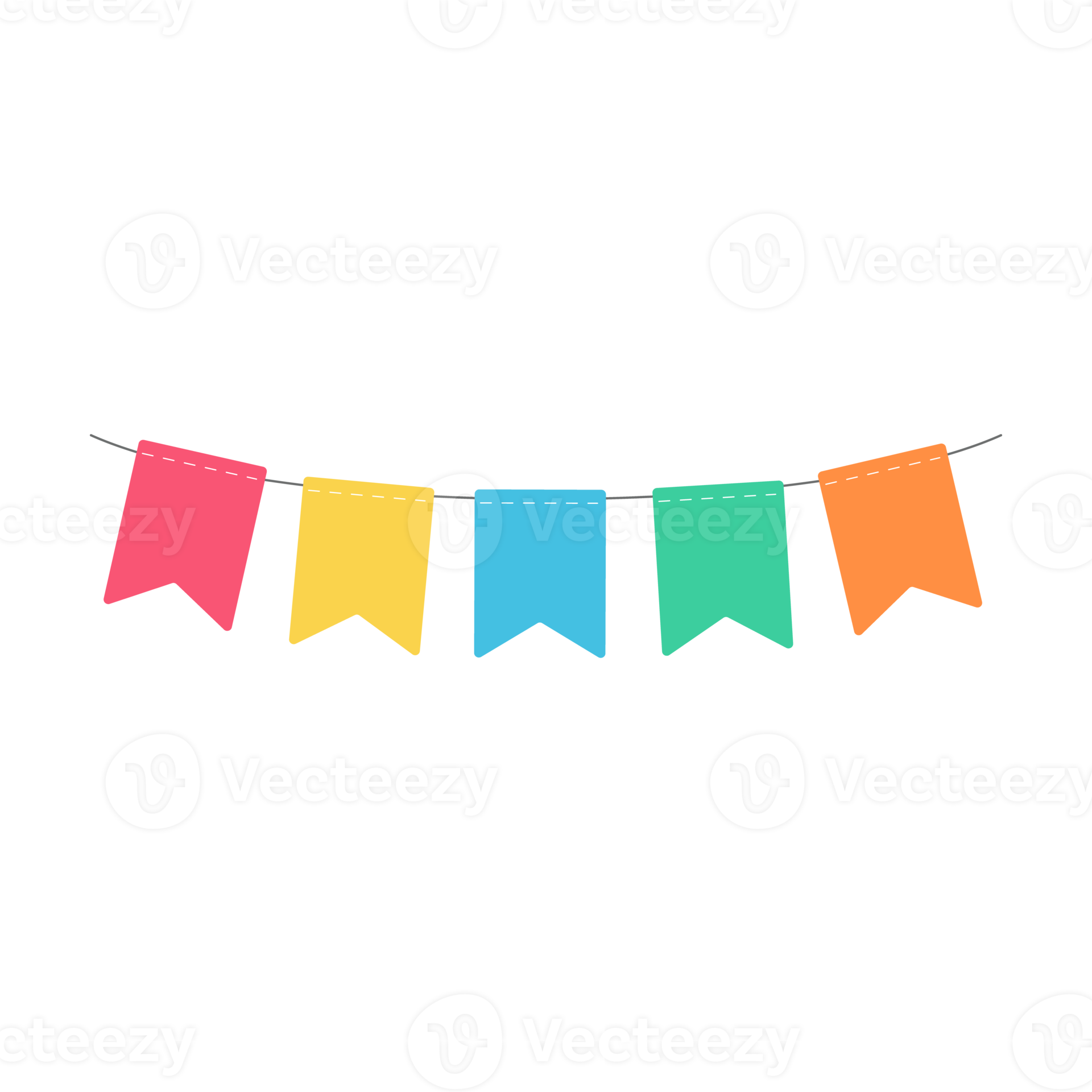 Party bunting flags. Colorful flags to hang at celebration parties ...