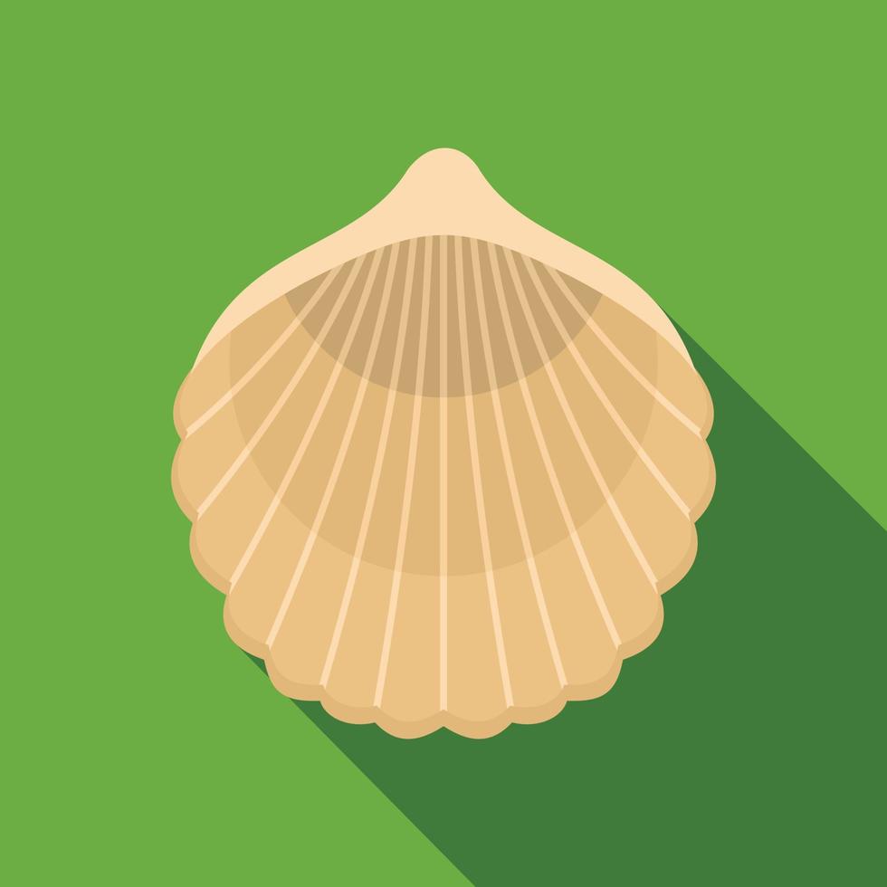 Beautiful shell icon, flat style 14624035 Vector Art at Vecteezy