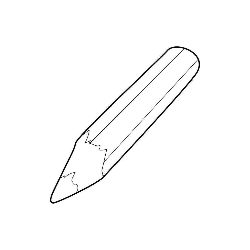 Pencil icon, outline style 14624334 Vector Art at Vecteezy