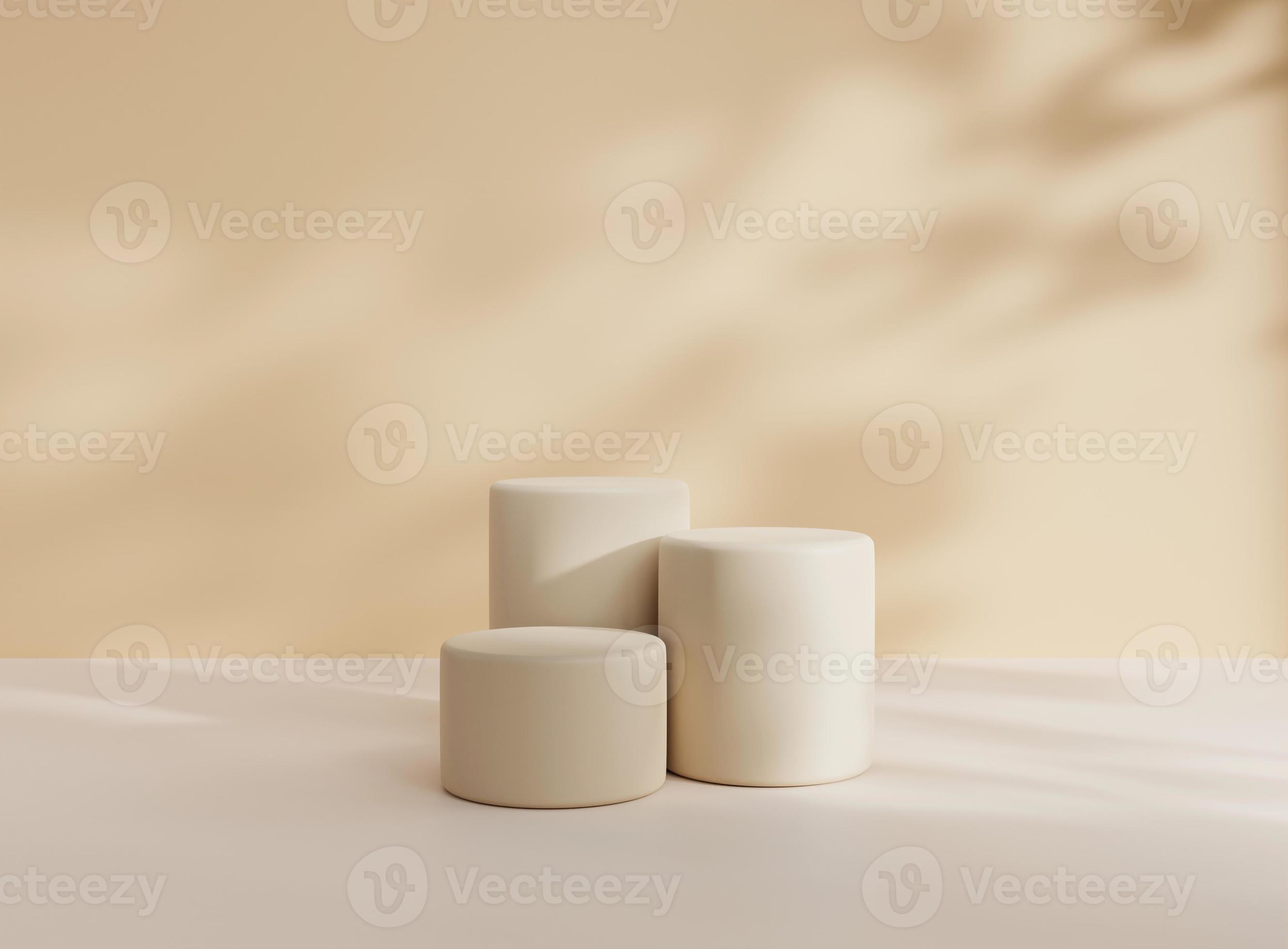 3D background scene with podium. Minimal product display mockup with geometric shape object. 3D ...