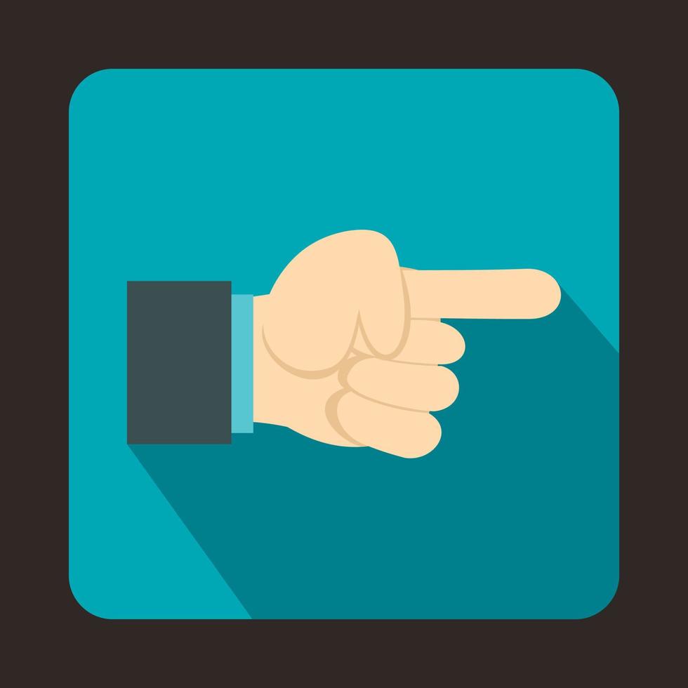 Pointing hand gesture icon, flat style 14626126 Vector Art at Vecteezy Pointing hand gesture icon, flat style 14626126 Vector Art at Vecteezy