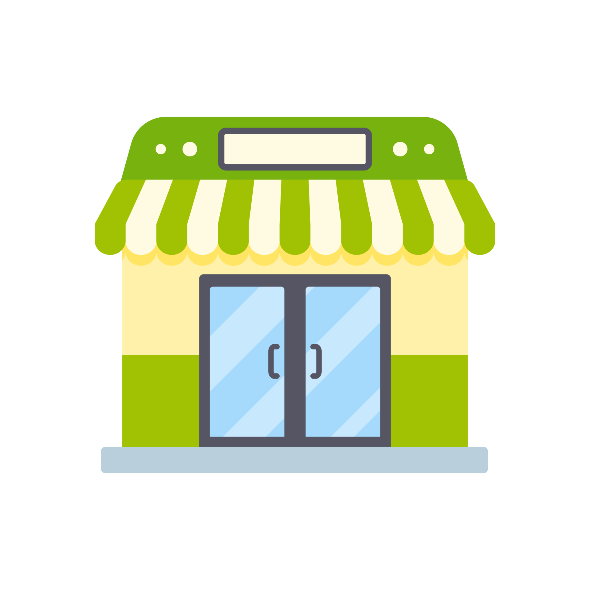 Supermarkets with colorful awnings Ideas to open an online store ...