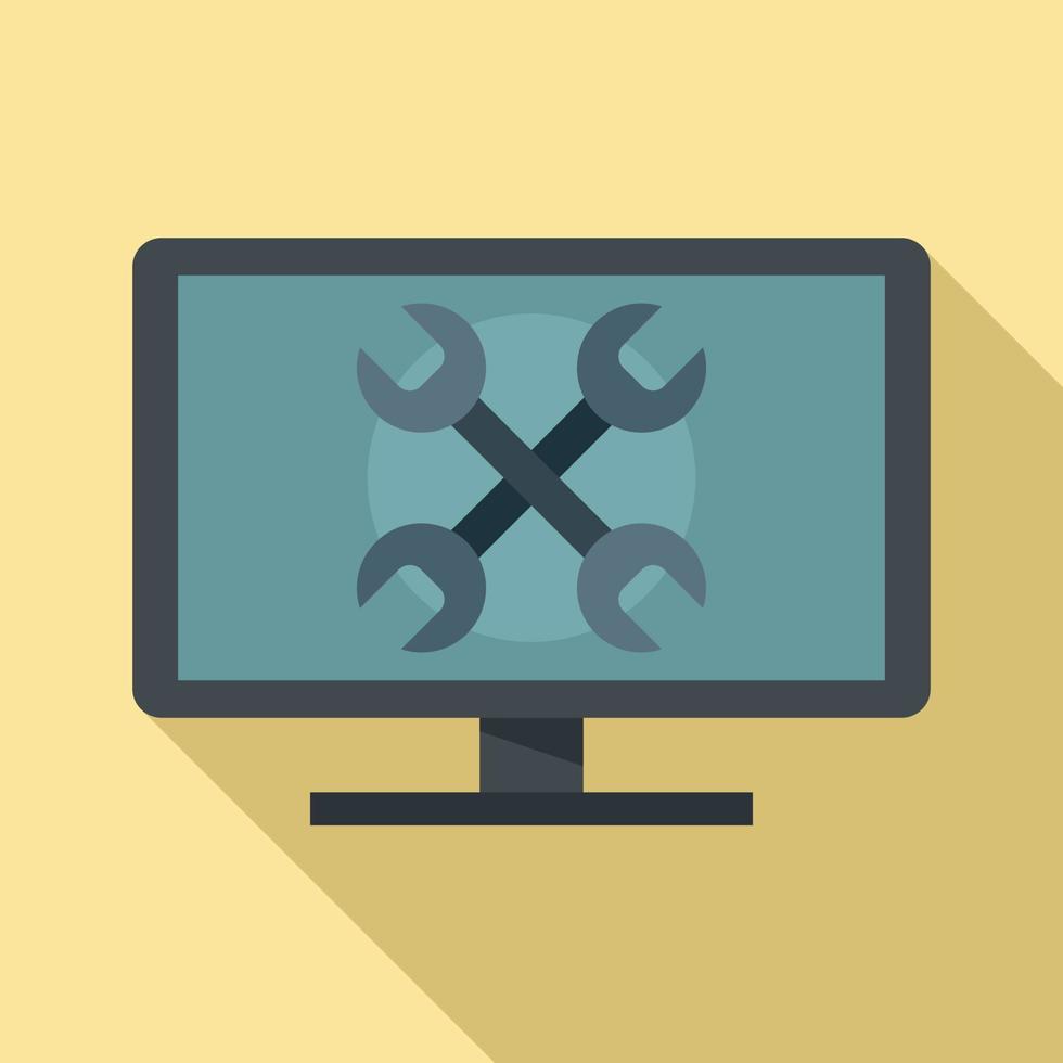 Tester computer icon, flat style 14628056 Vector Art at Vecteezy