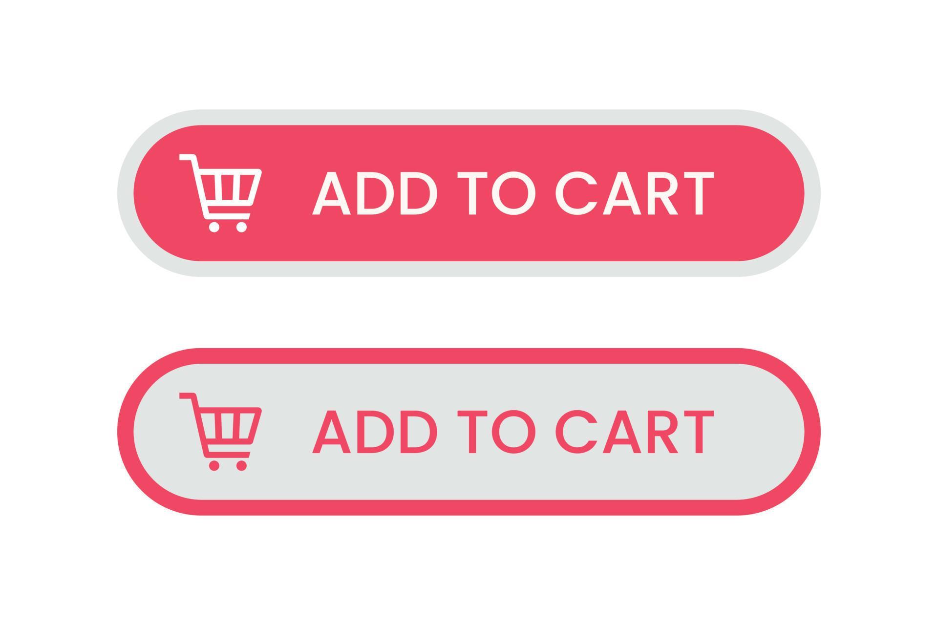 Add to cart buttons with shopping cart icon vector 14631810 Vector Art ...